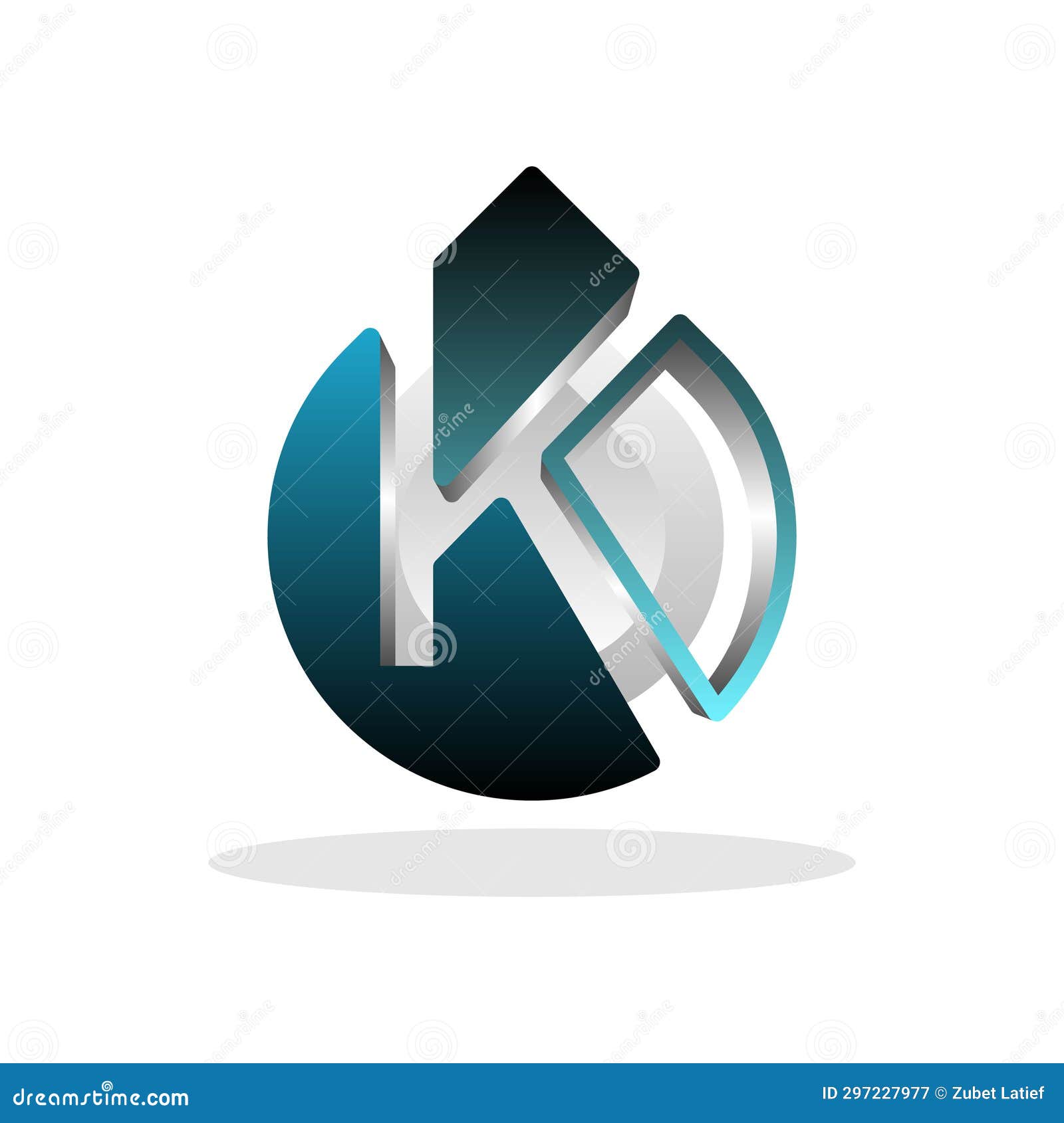 Letter K with Drop Water Logo Design, Water Drop and Clean Environment ...