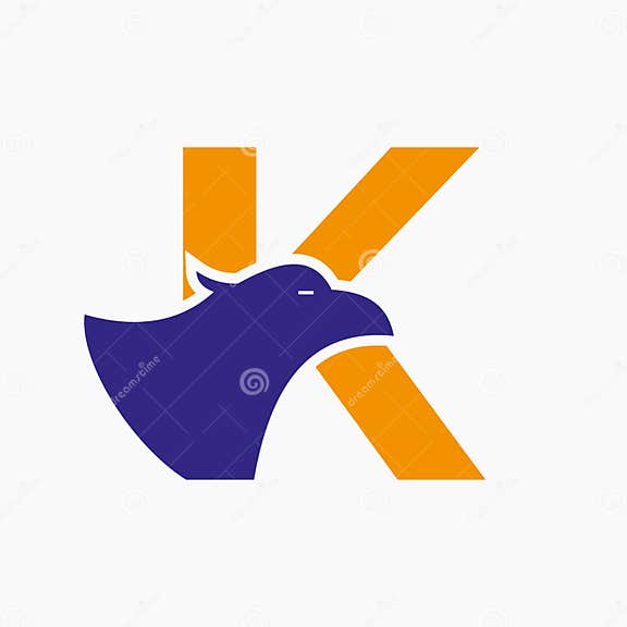 Letter K Eagle Logo Design. Transportation Symbol Vector Template Stock ...