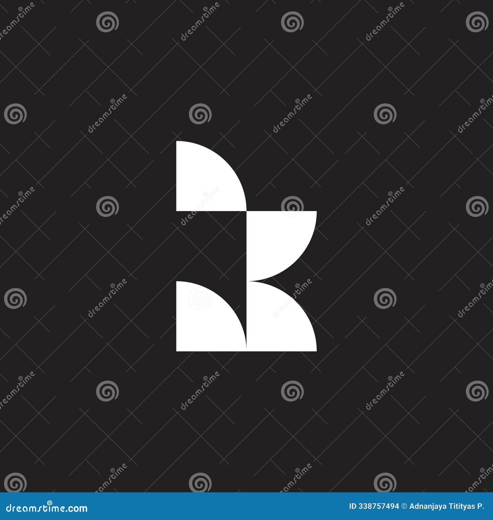 Letter K Geometric Circles Basic Shapes Abstract Logo Vector Stock ...