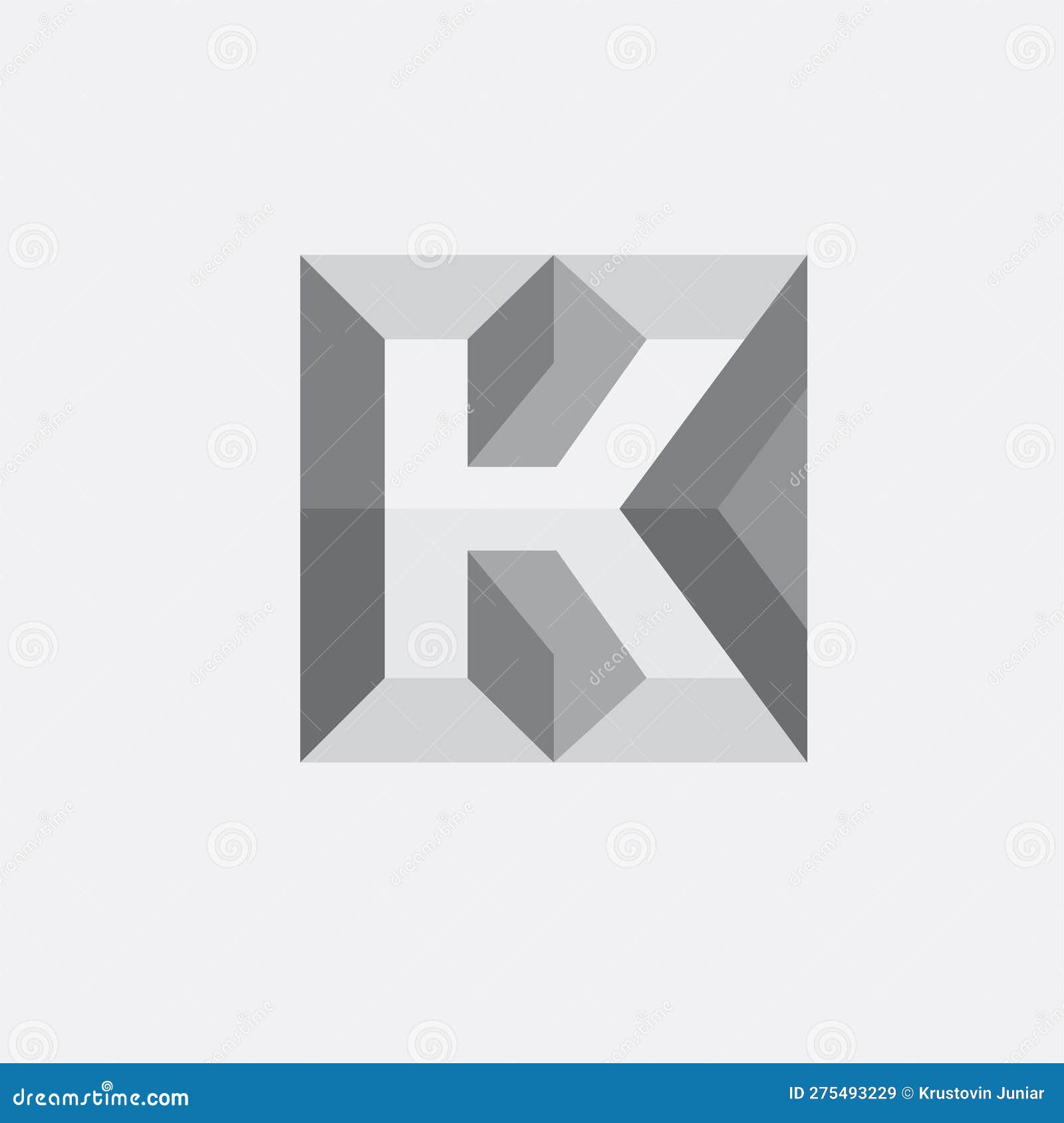 Letter K, Geometric Colorful 3d Style Icon Stock Vector - Illustration ...