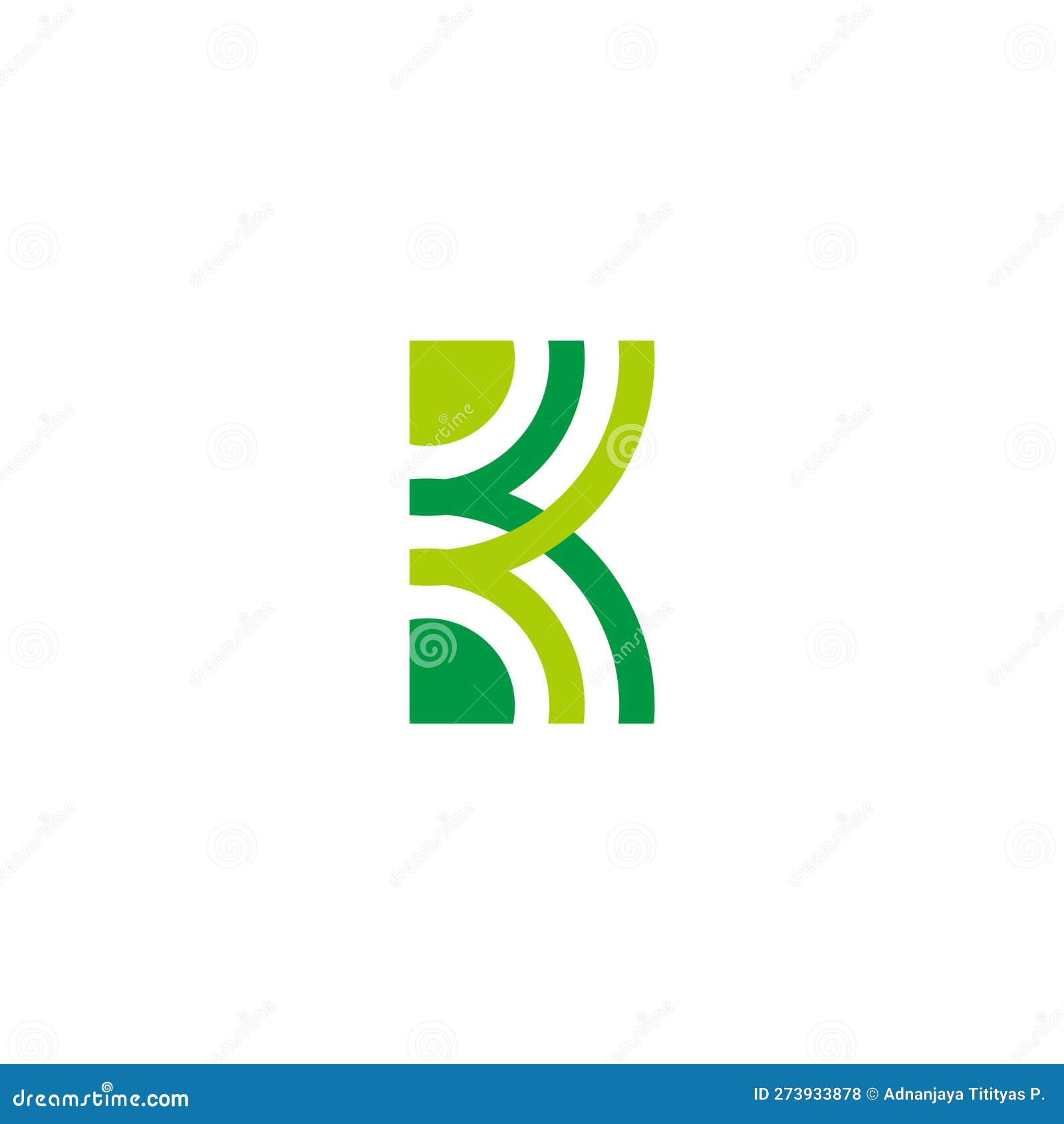 Letter K Green Trees Branch Forest Simple Logo Vector Stock Vector ...