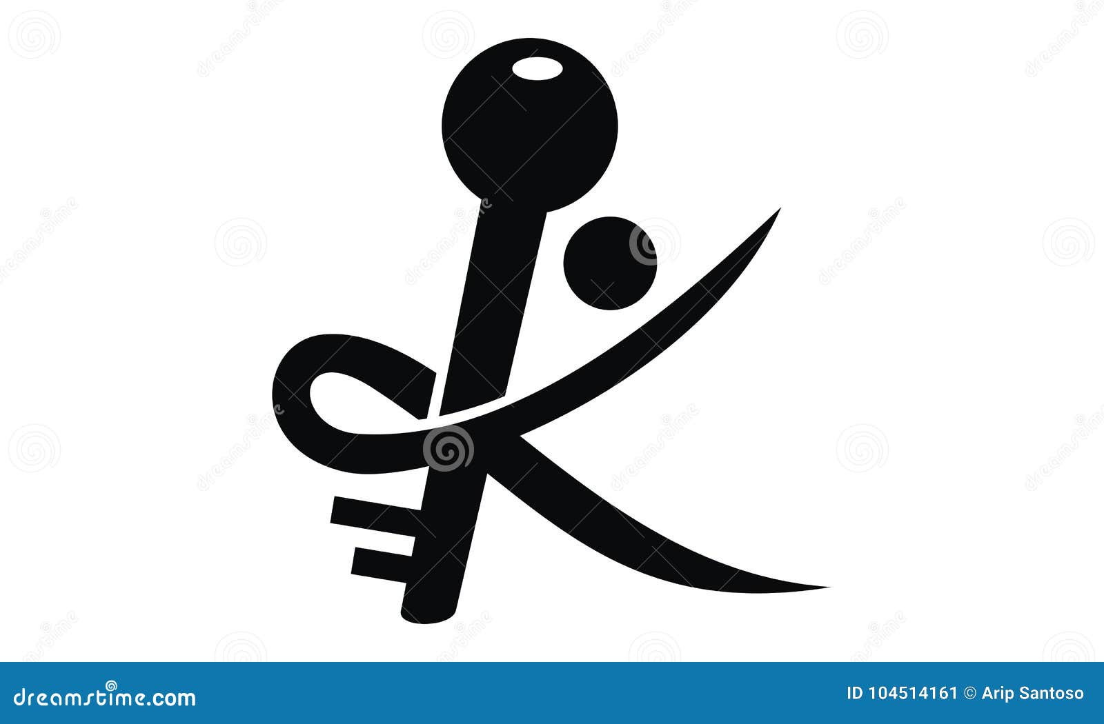 Letter K Key Solution stock vector. Illustration of happy - 104514161
