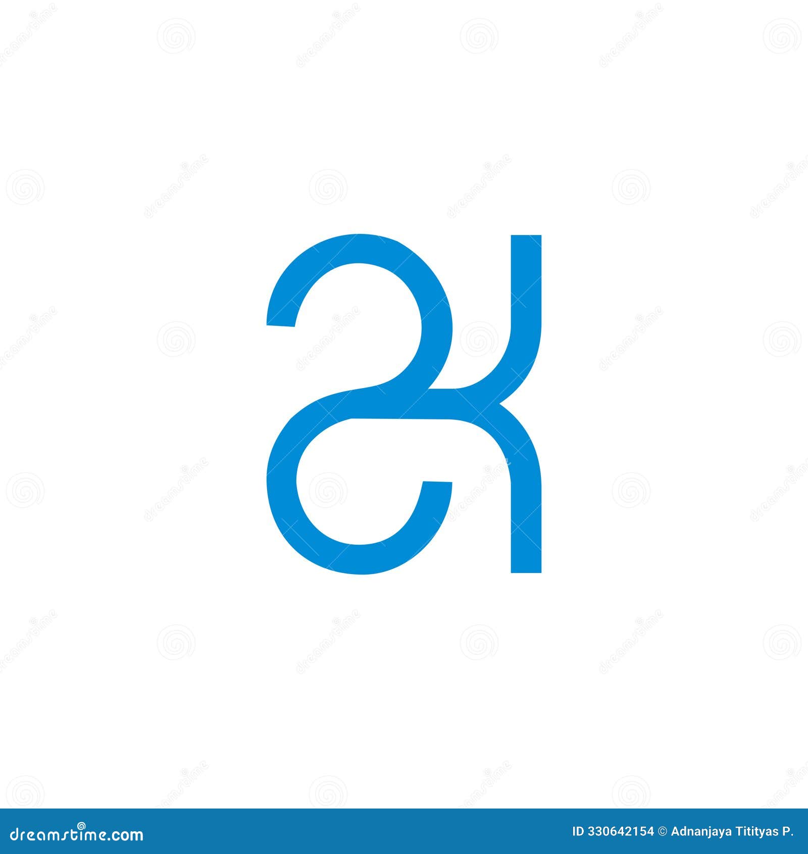 Letter 2k Linked Abstract Lines Logo Vector Stock Vector - Illustration ...