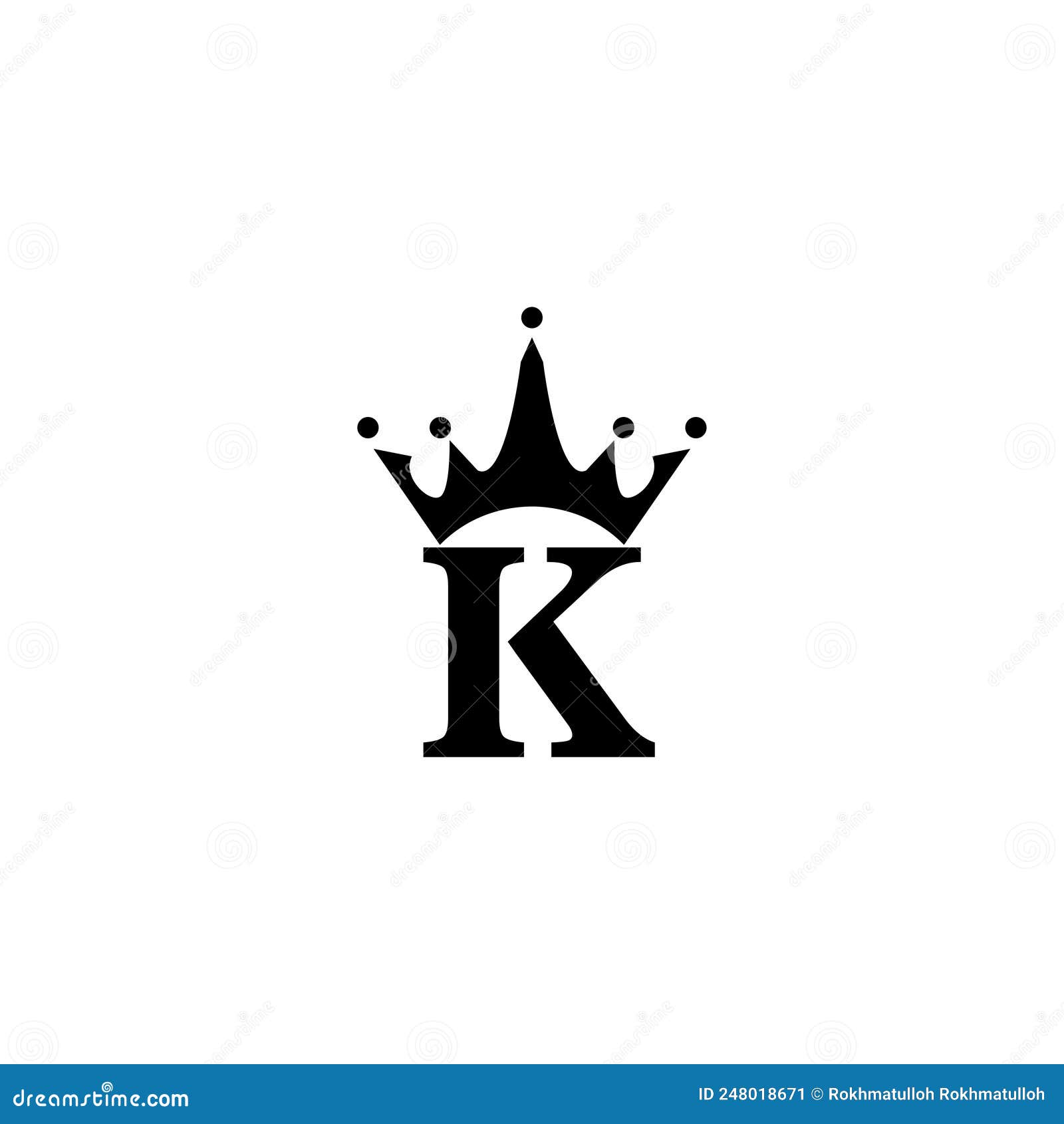 Letter K Logo Template King Crown Illustration Design Vector Stock ...
