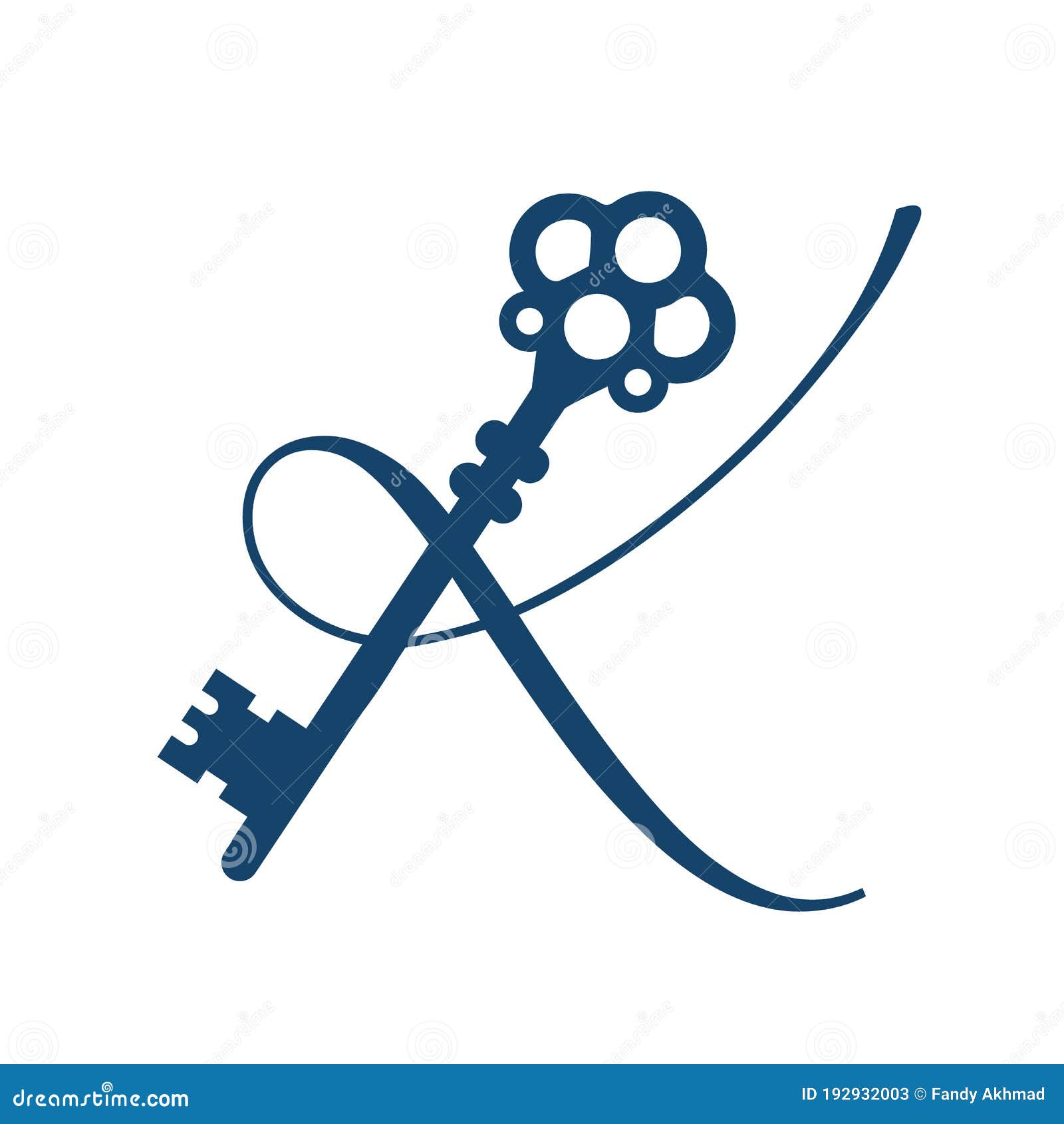 Letter K Logo and Key Vector Concept Element Icon and Template ...