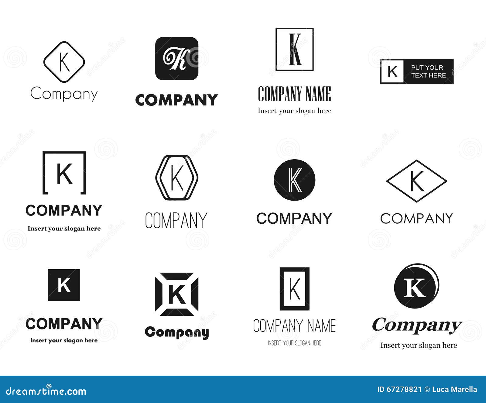 Vector Letter K (kay) Logos Set | CartoonDealer.com #67278821