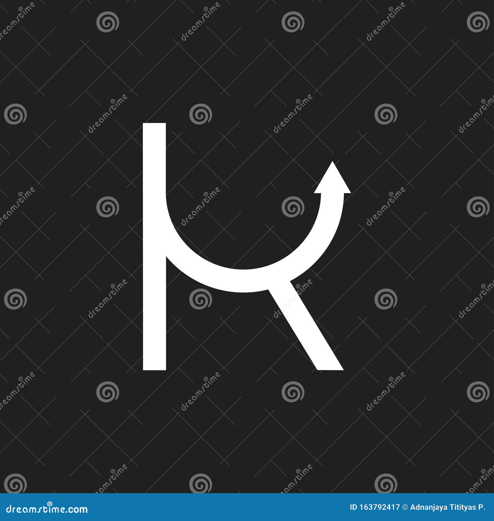 Letter K Loop Arrow Street Design Logo Vector Stock Vector ...