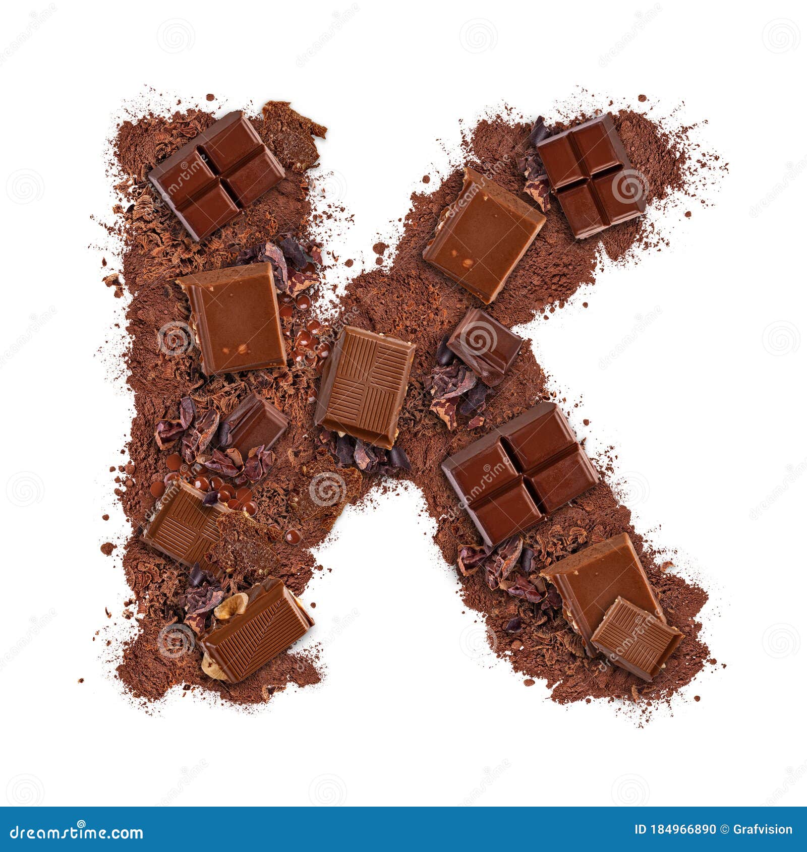 Letter K Made of Chocolate Bar Stock Photo - Image of candy, letter ...