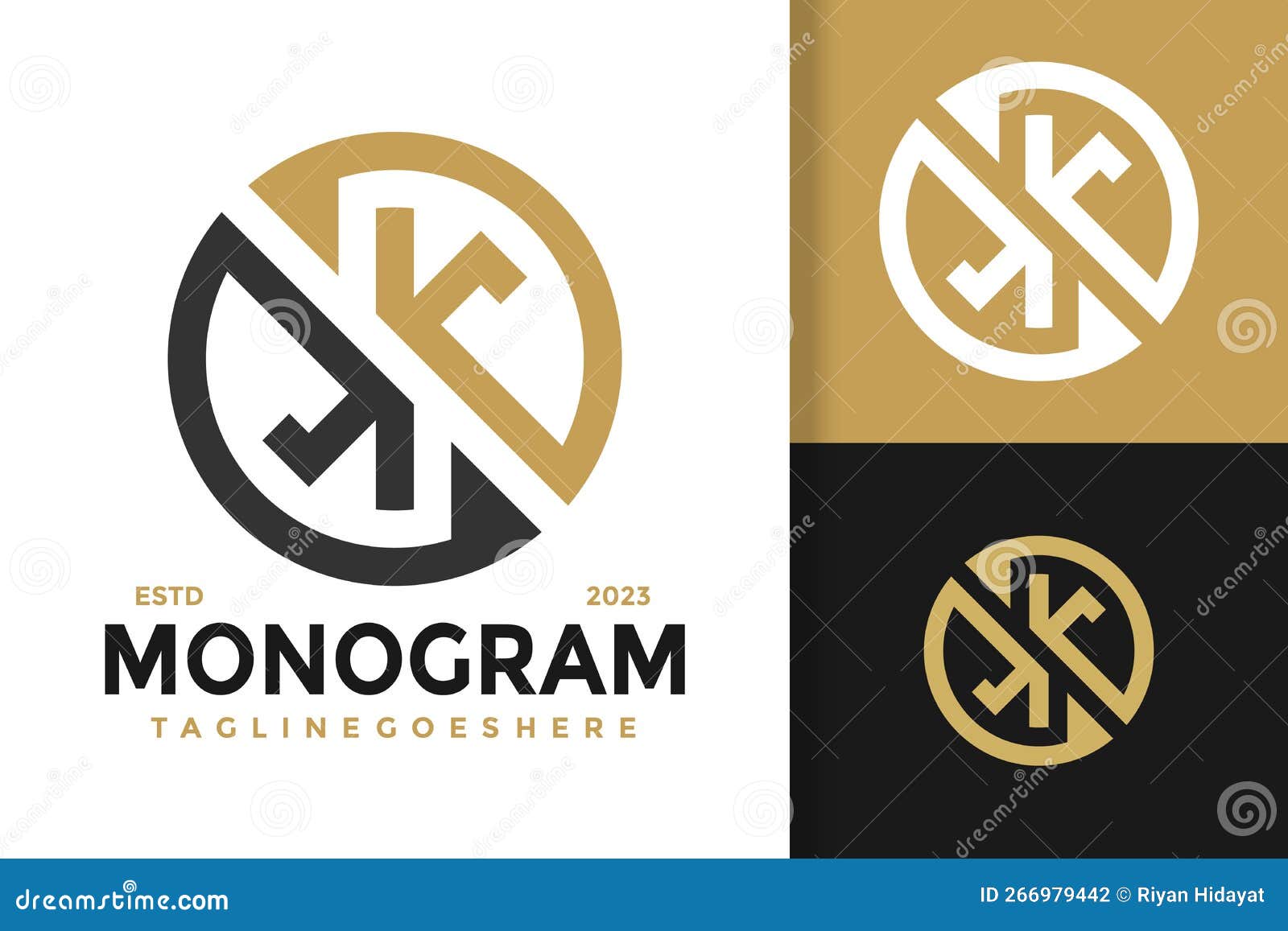 Letter K Monogram Logo Logos Design Element Stock Vector Illustration ...