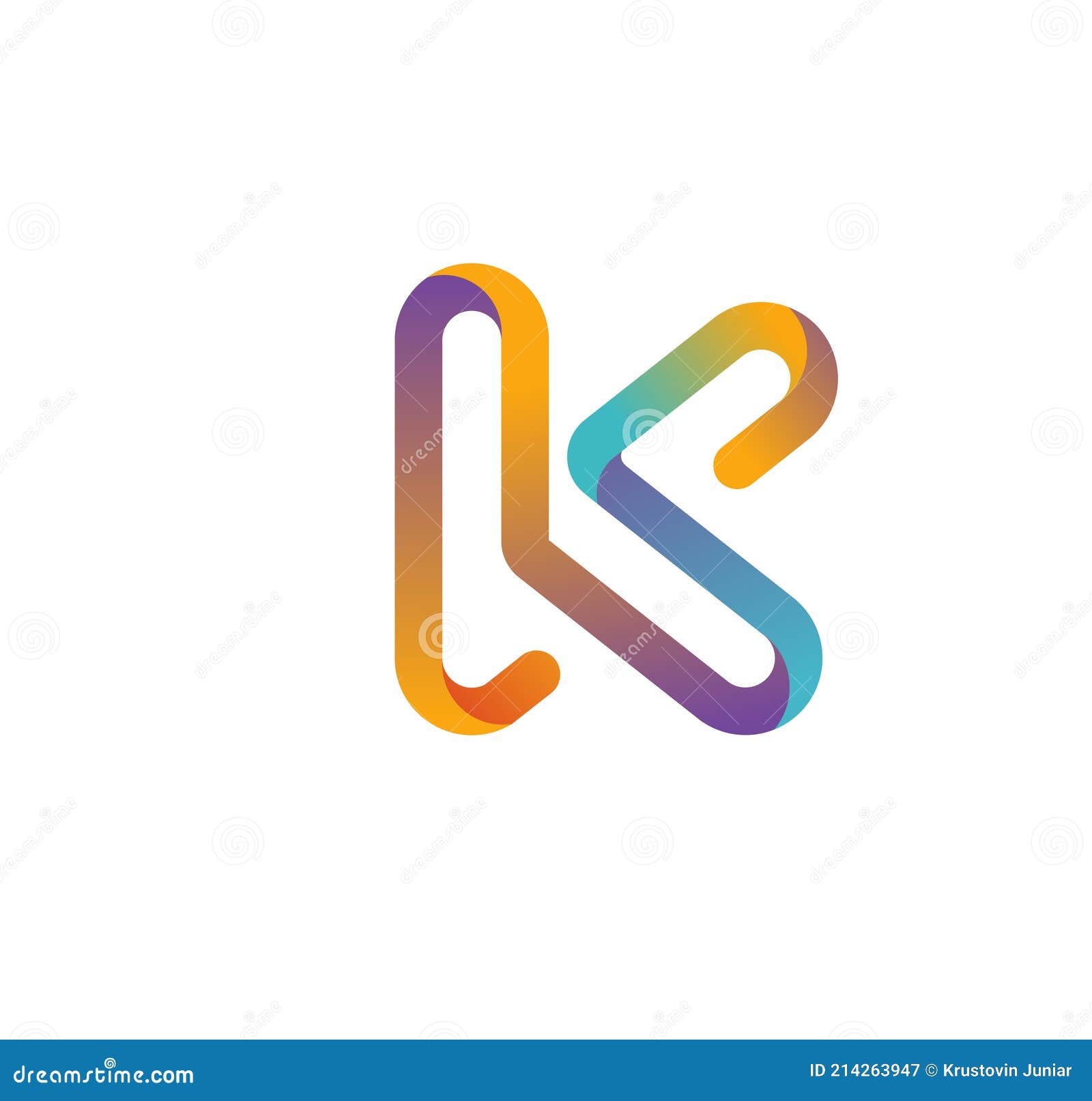 Letter K with Multi Color Logo Stock Vector - Illustration of volume ...