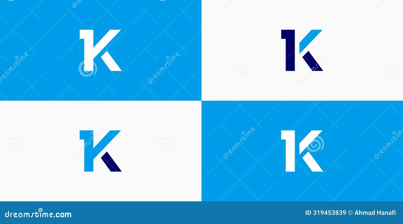 Letter K and Number 1 Vector Logo Design Stock Vector - Illustration of ...