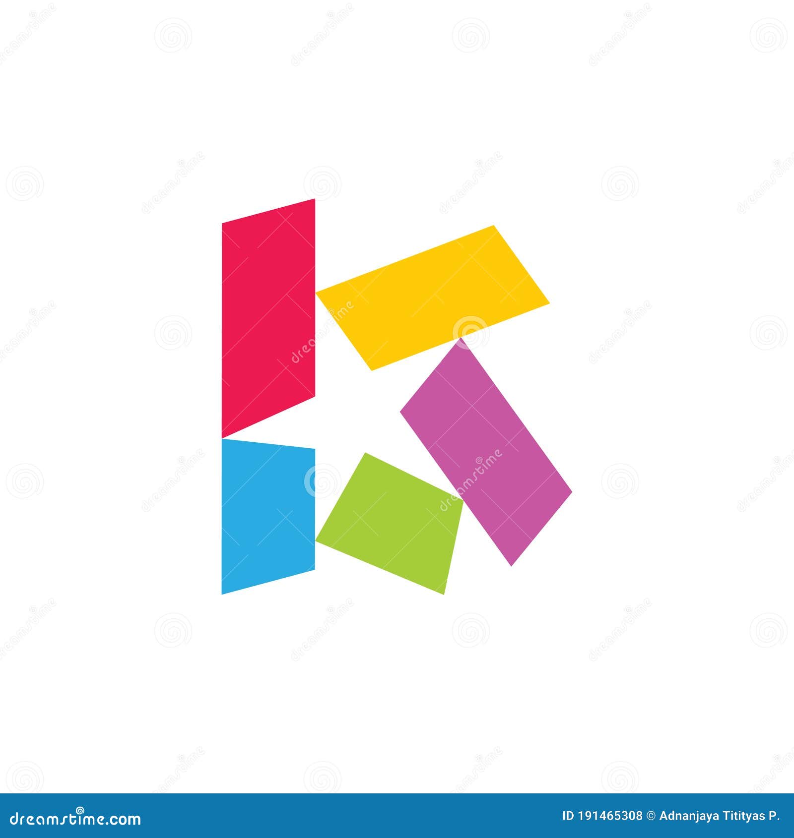 Letter K Paper Star Symbol Education Logo Vector Stock Vector ...