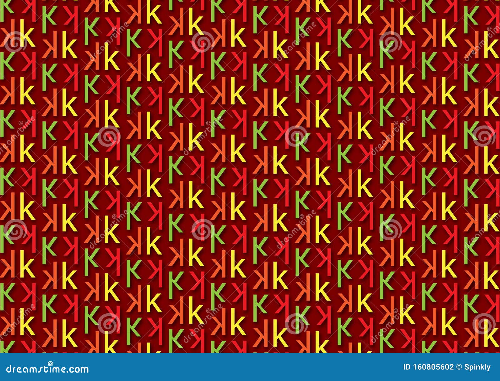 Letter K Pattern in Different Colored Shades for Wallpaper Stock ...