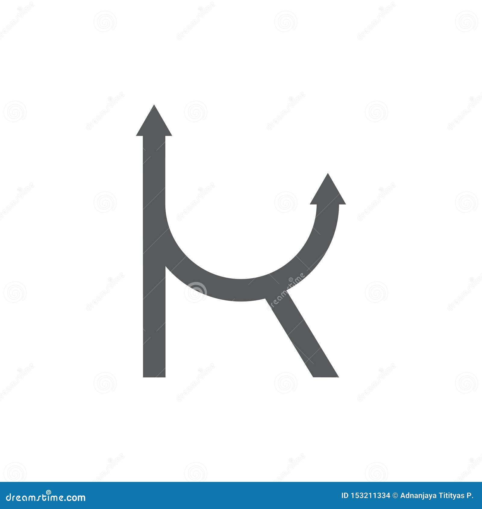 Letter K R Arrow Simple Geometric Logo Vector Stock Vector ...