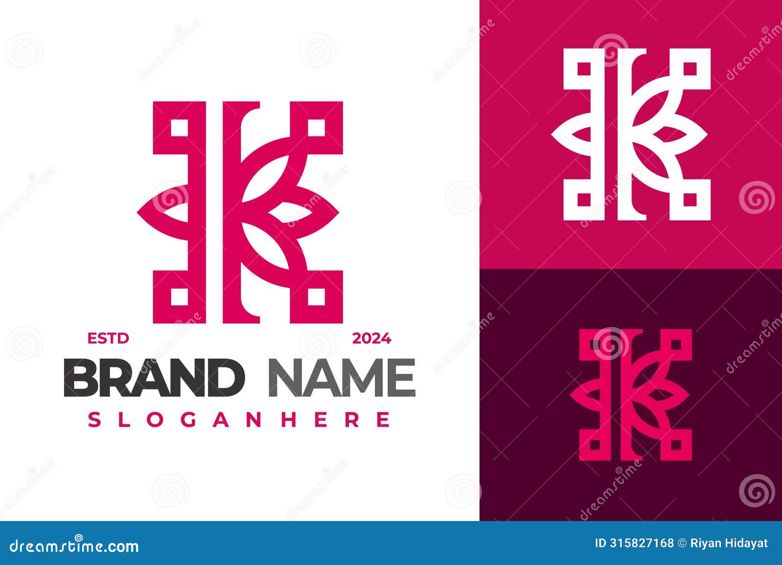 Letter K Rose Logo Design Vector Symbol Icon Illustration Stock Vector ...