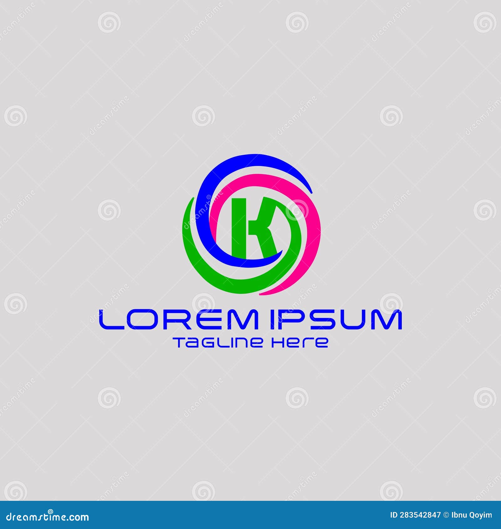 Letter K with Round Circle Logo Design Vector Stock Vector ...