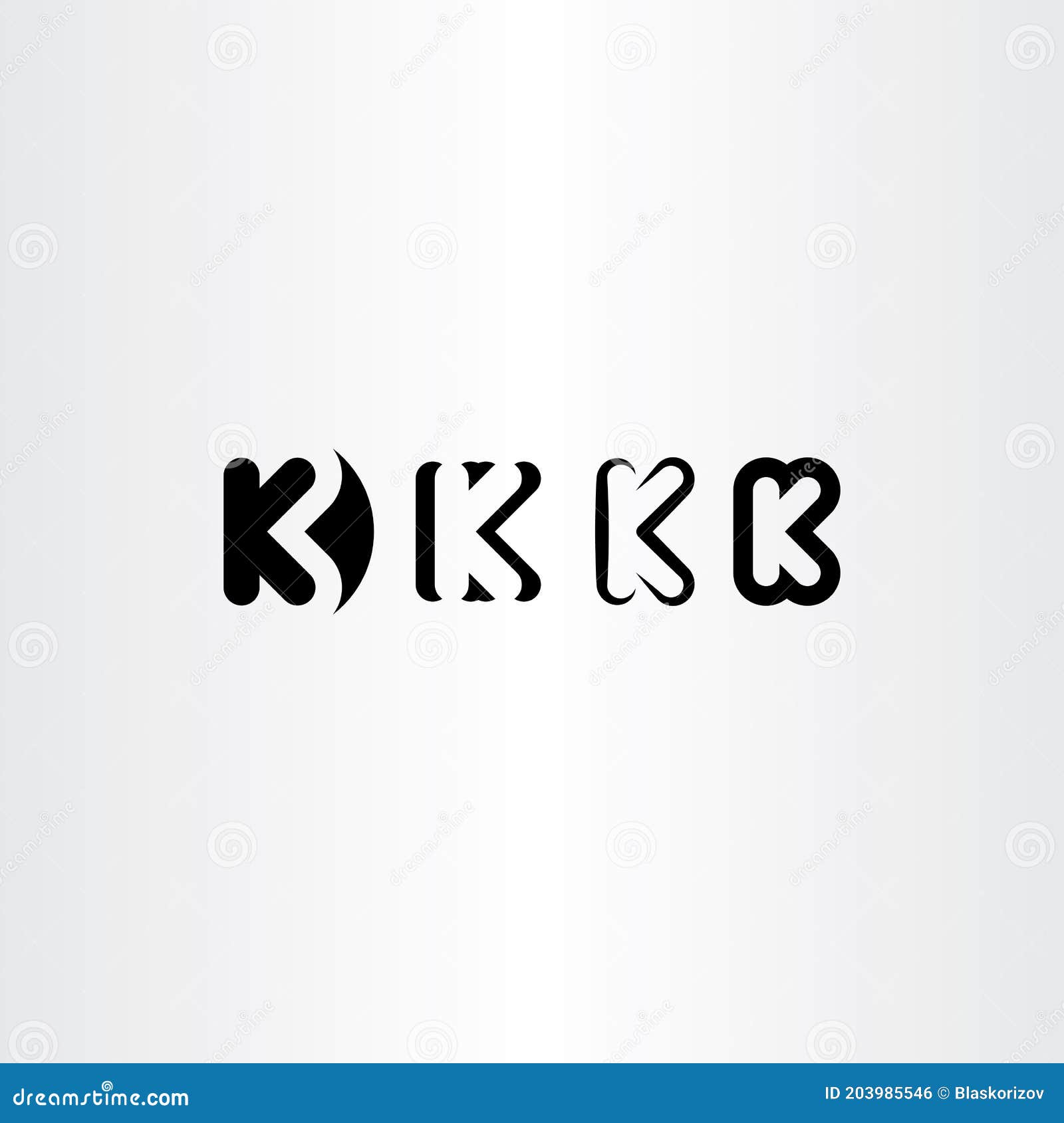 Letter K Set Black Icons Logo Vector Elements Stock Vector ...