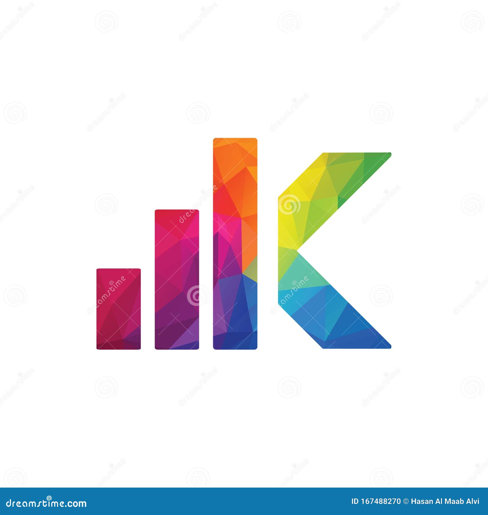 Letter K Signals Icon Logo Concept. Stock Vector - Illustration of mark ...