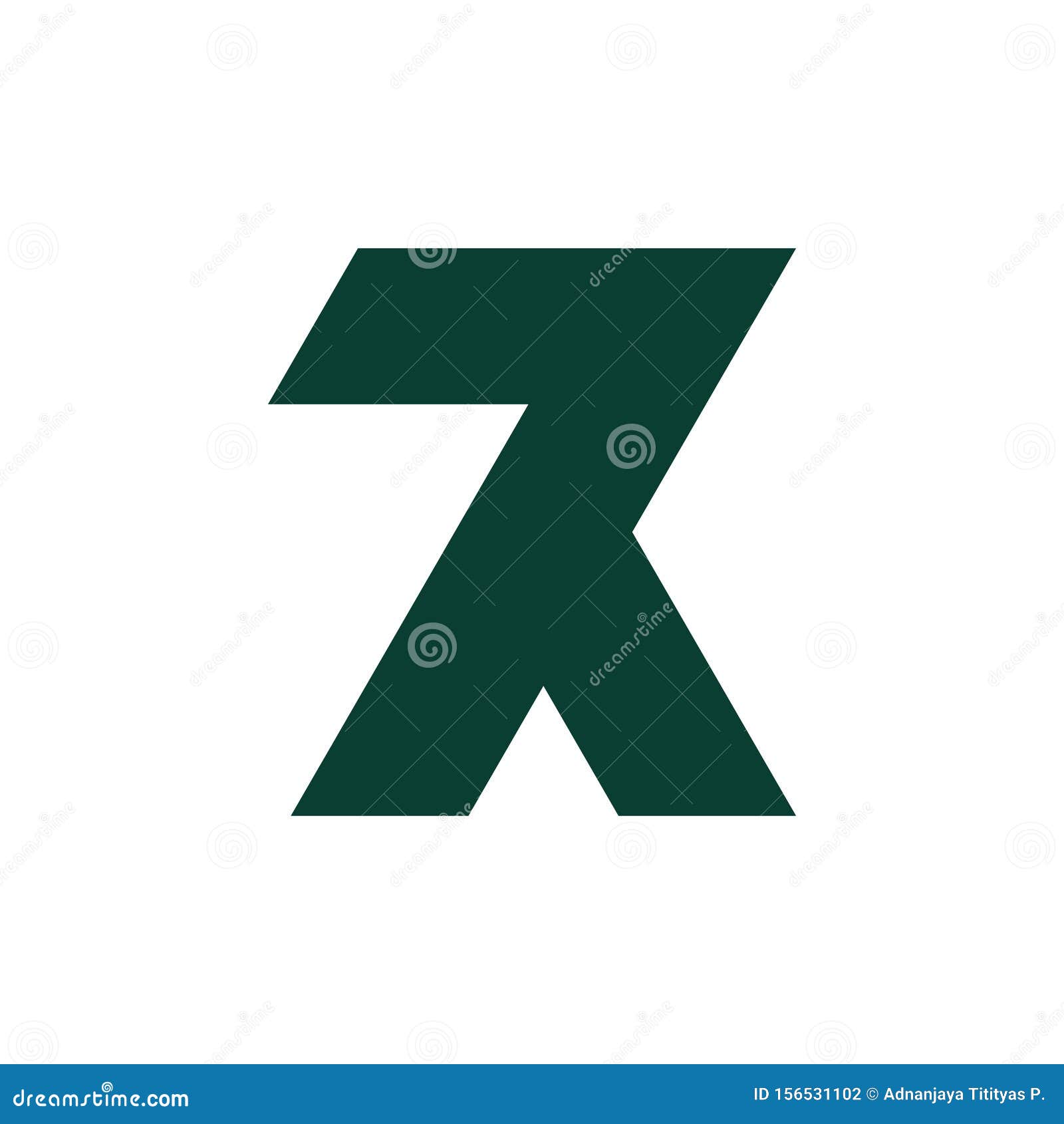 Letter 7k Simple Geometric Symbol Logo Vector Stock Vector ...