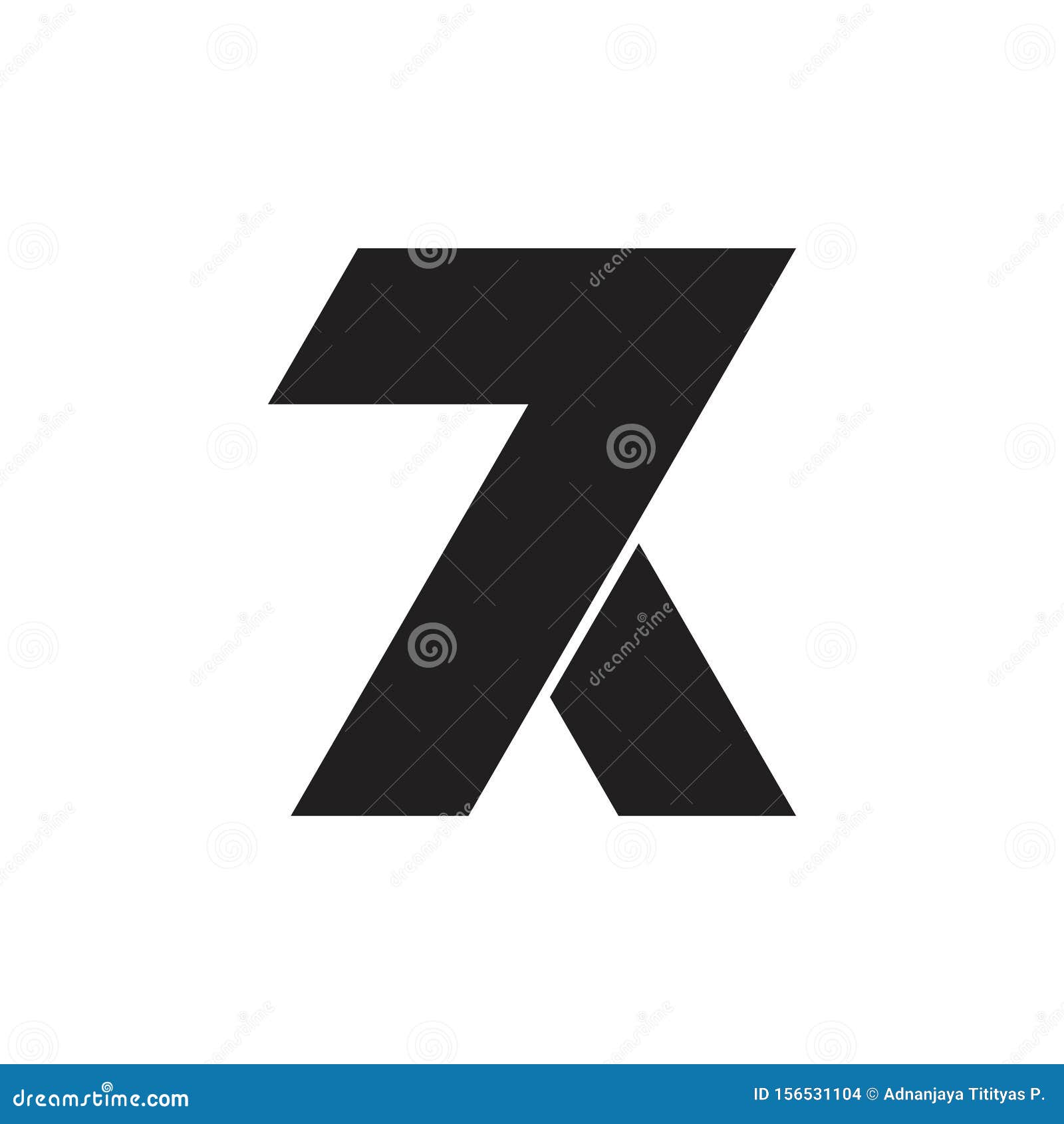 Letter 7k Simple Geometric Symbol Logo Vector Stock Vector ...
