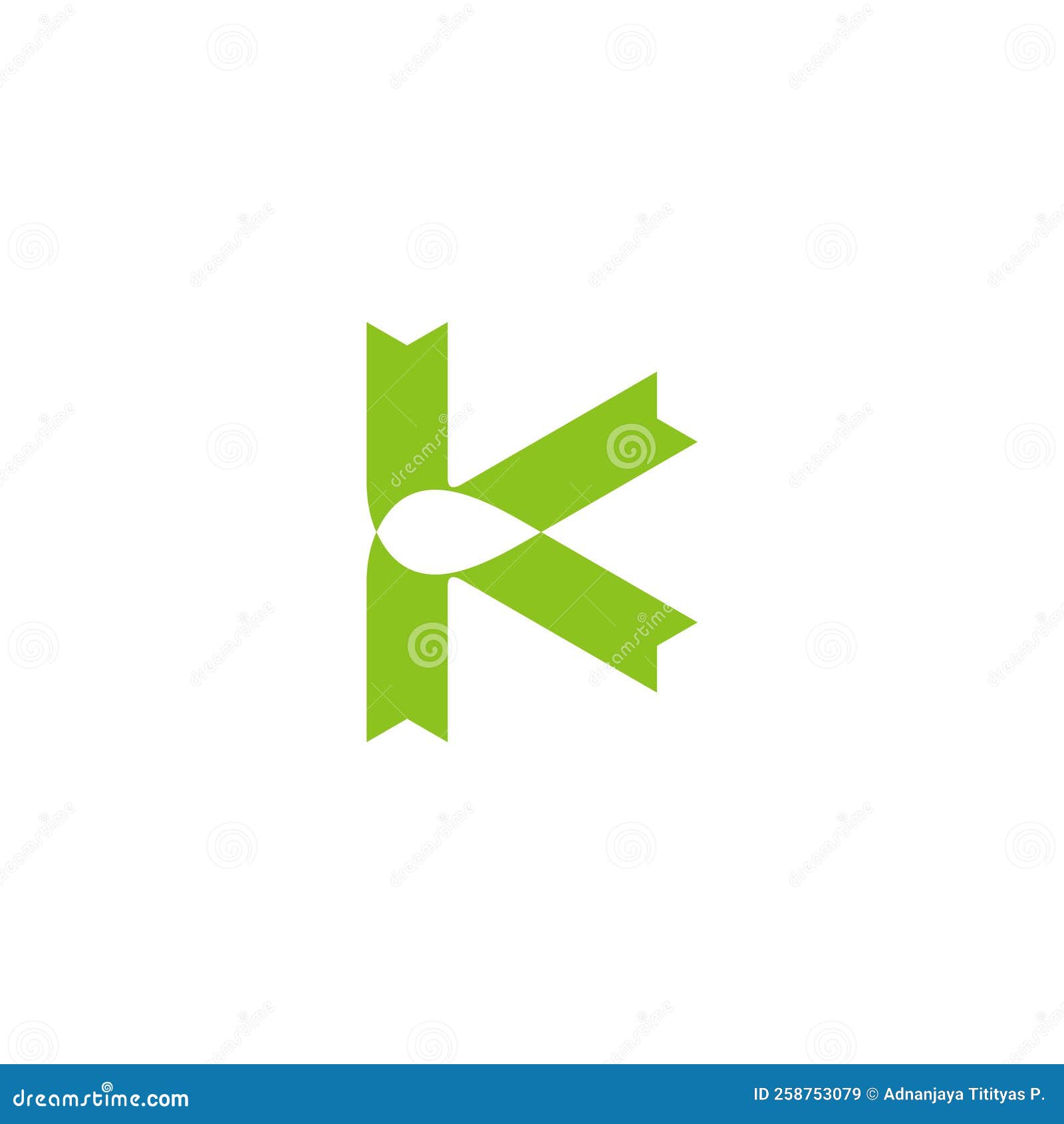 Letter K Simple Line Green Leaf Logo Vector Stock Vector - Illustration ...