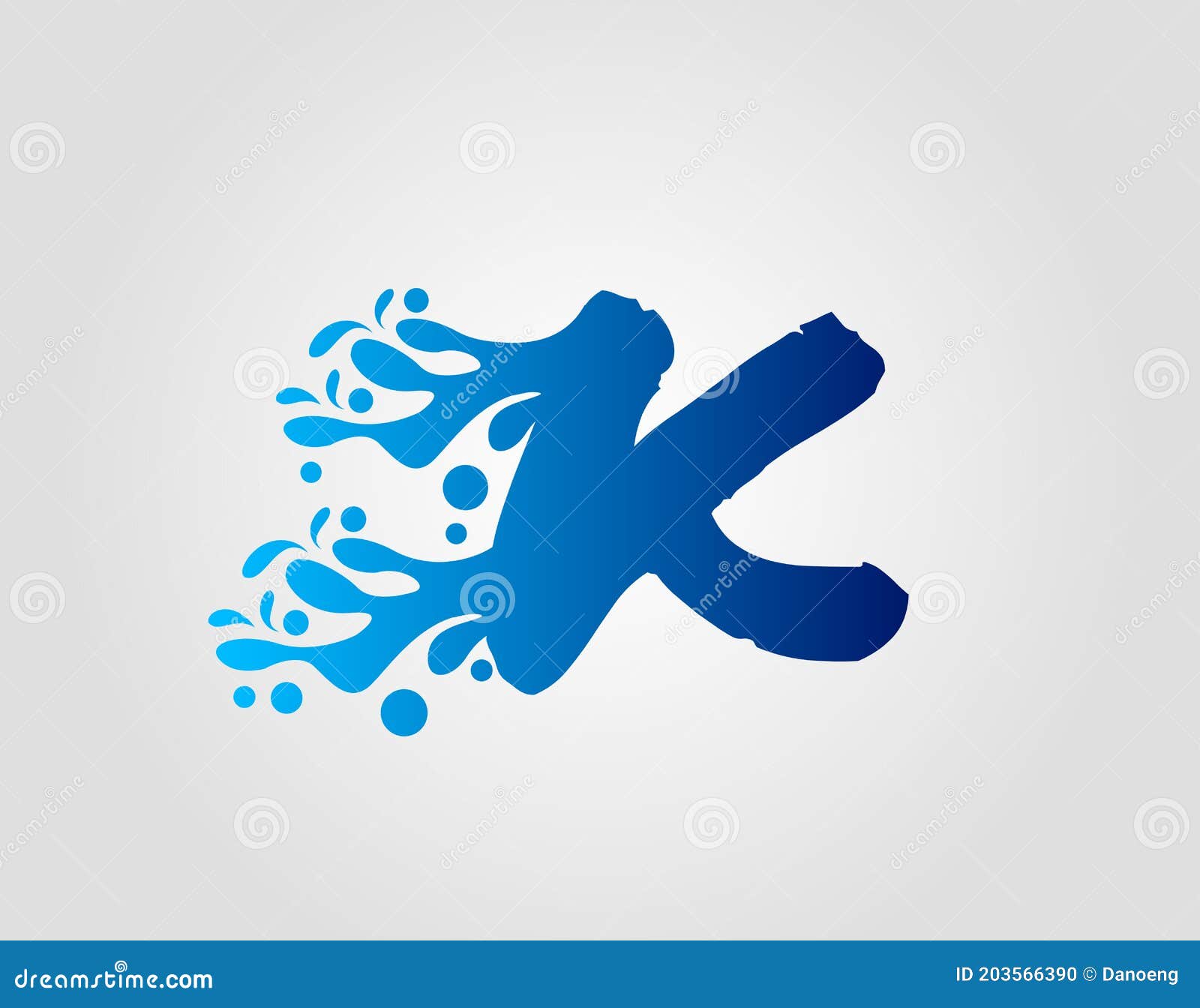 Letter K with Splash Water Logo Template Vector Stock Vector ...