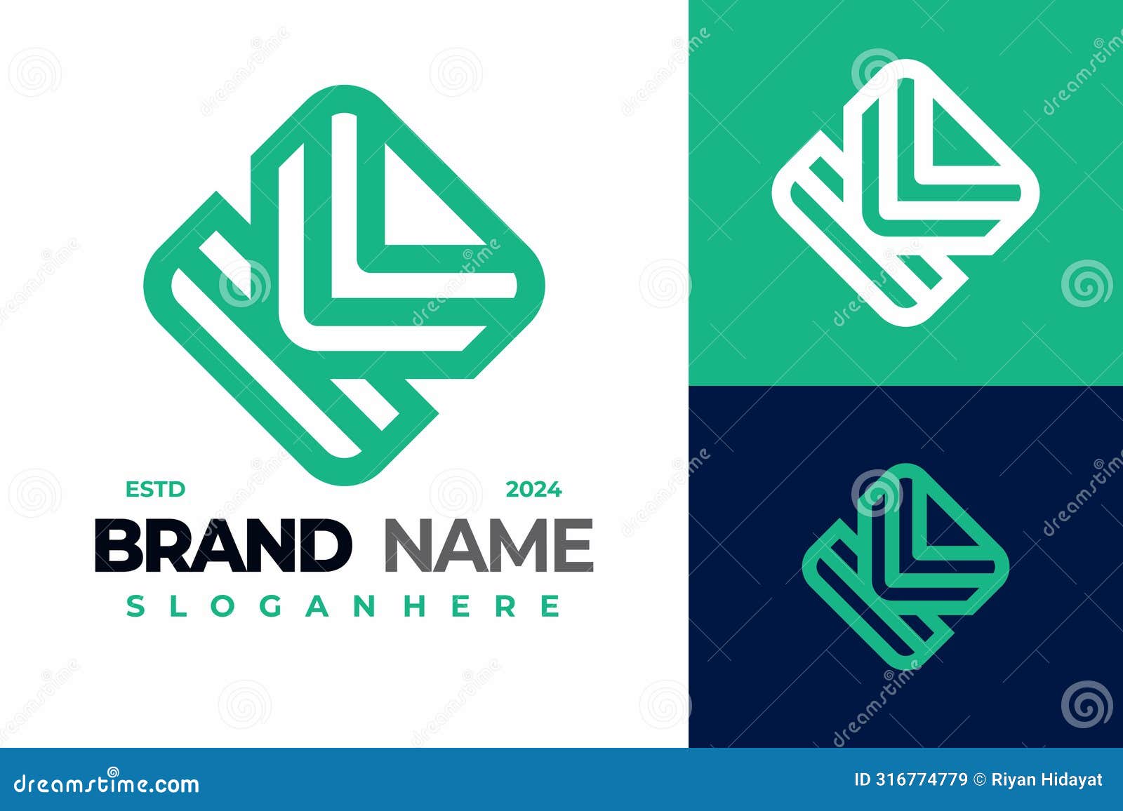 Letter K Square Logo Design Vector Symbol Icon Illustration Stock ...