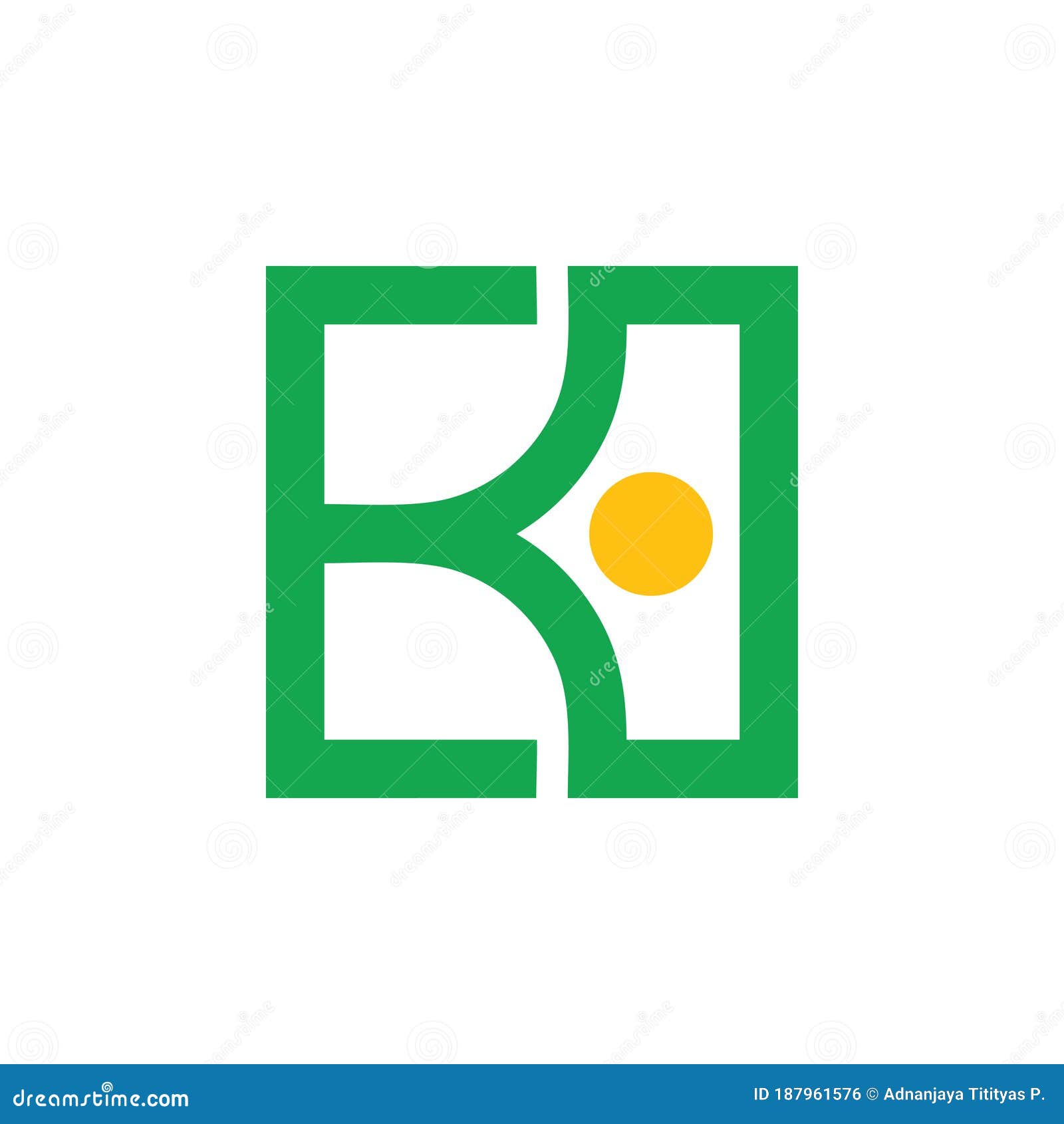 Letter K Square Sun Natural Logo Vector Stock Vector - Illustration of ...