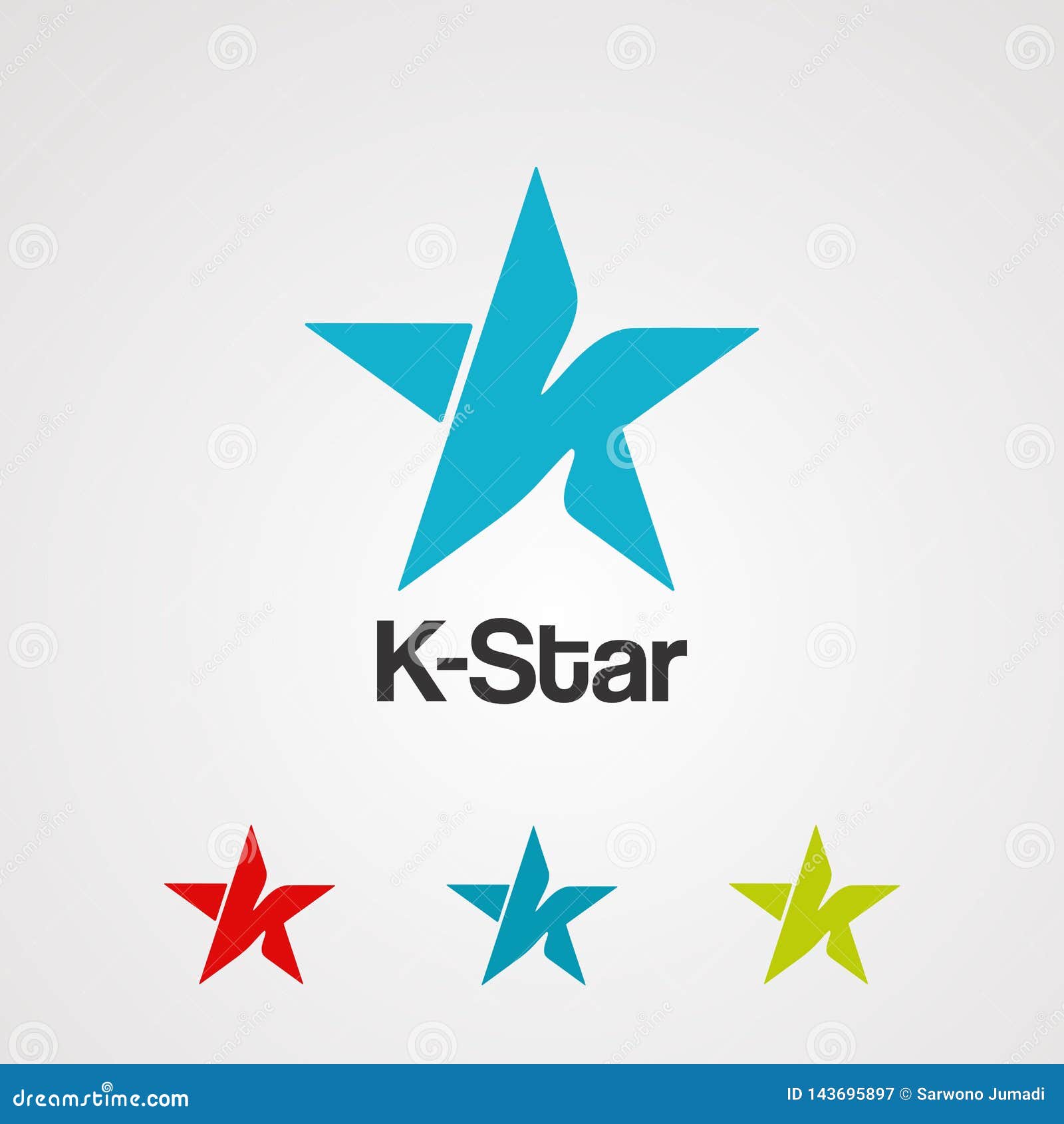 Letter K Star Logo Vector, Icon, Element, and Template Stock Vector ...