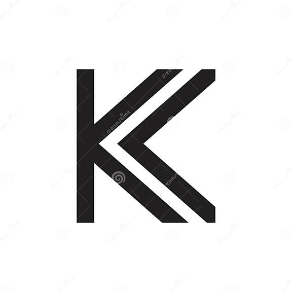 Letter K Stripes Geometric Logo Vector Stock Vector - Illustration of ...