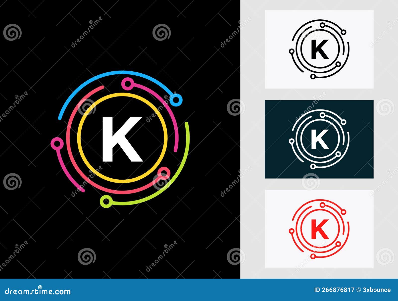 Letter K Technology Logo Design. Network Logo Symbol Stock Vector ...