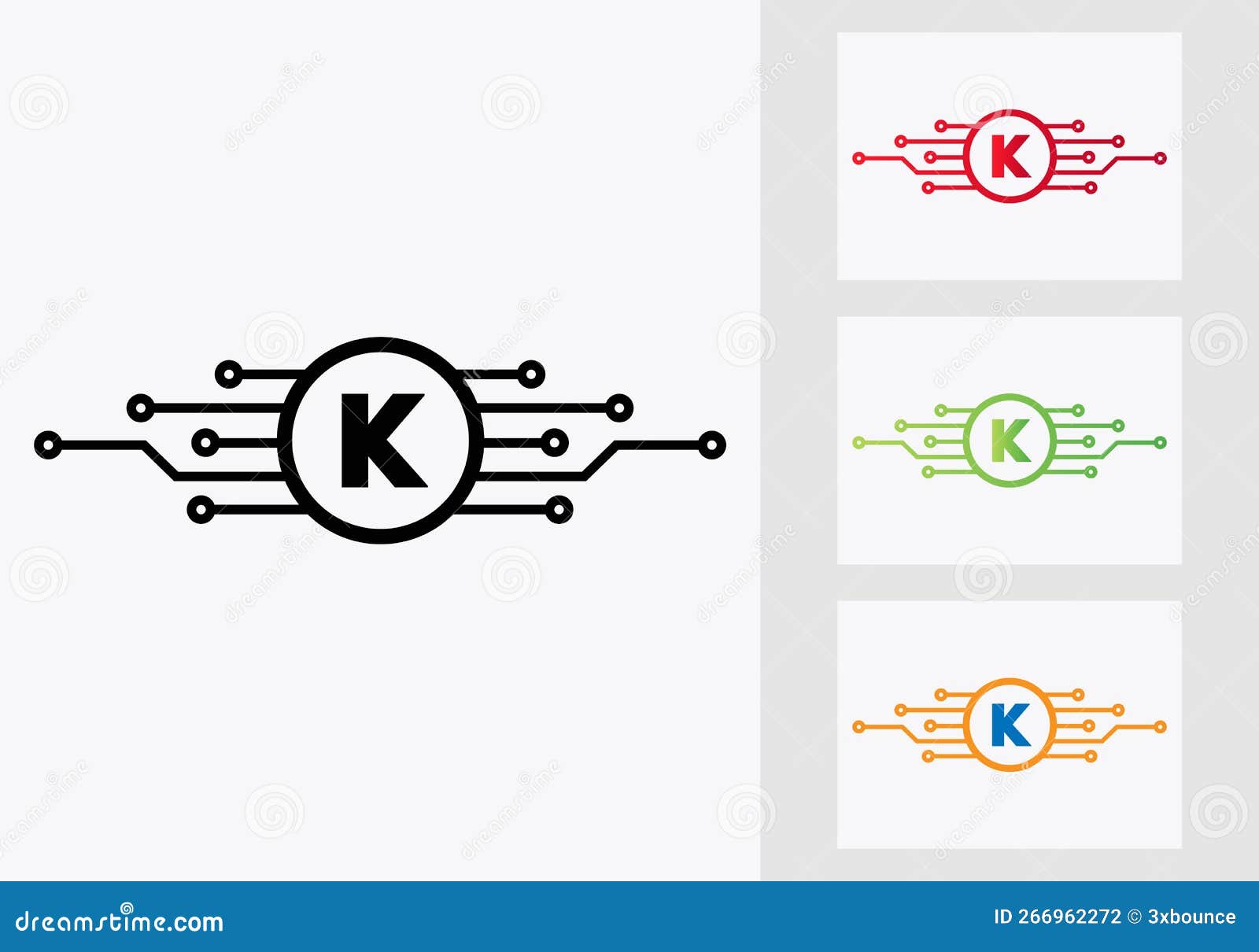 Letter K Technology Logo Design Template. Network Logo Design Stock ...