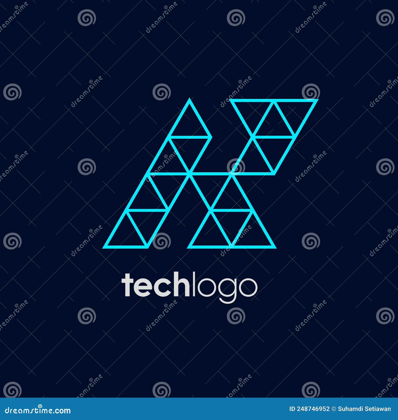 Letter K Triangle Polygon Tech Logo Stock Vector - Illustration of ...