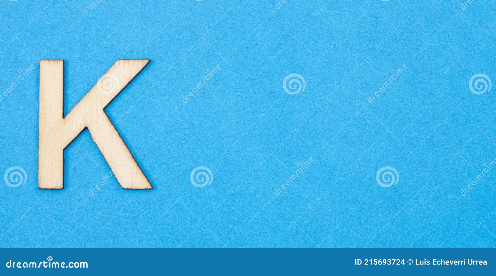 Letter K in White Color on Blue Background Stock Photo - Image of blue ...