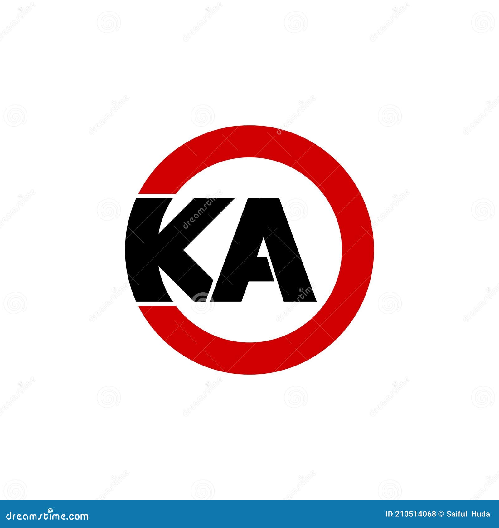 Letter KA Simple Monogram Logo Icon Design. Stock Vector - Illustration ...