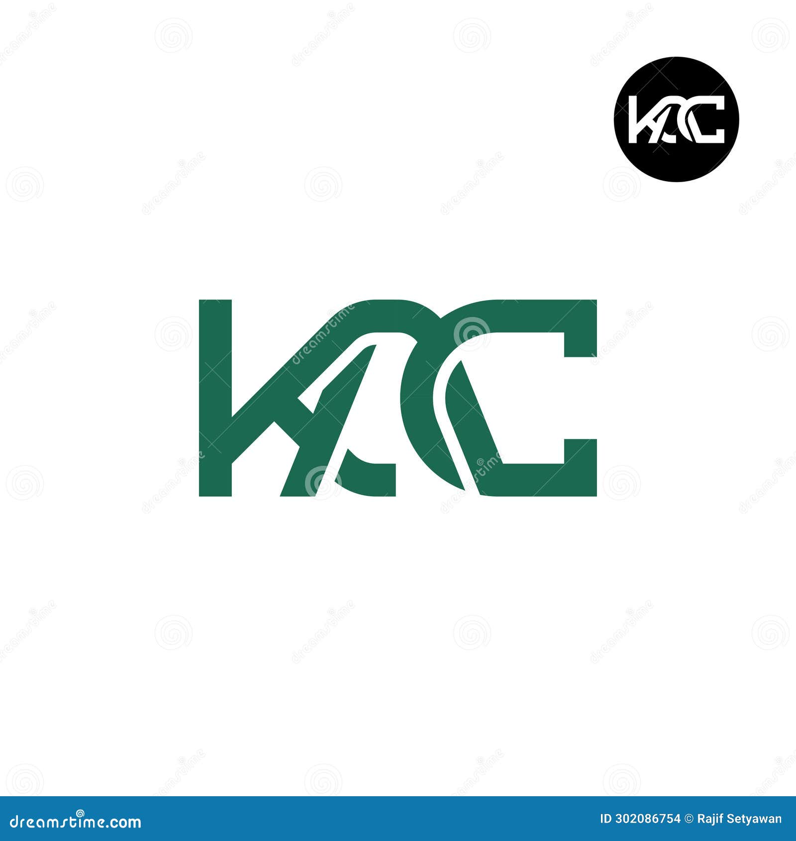 Letter KAC Monogram Logo Design Stock Vector - Illustration of logos ...