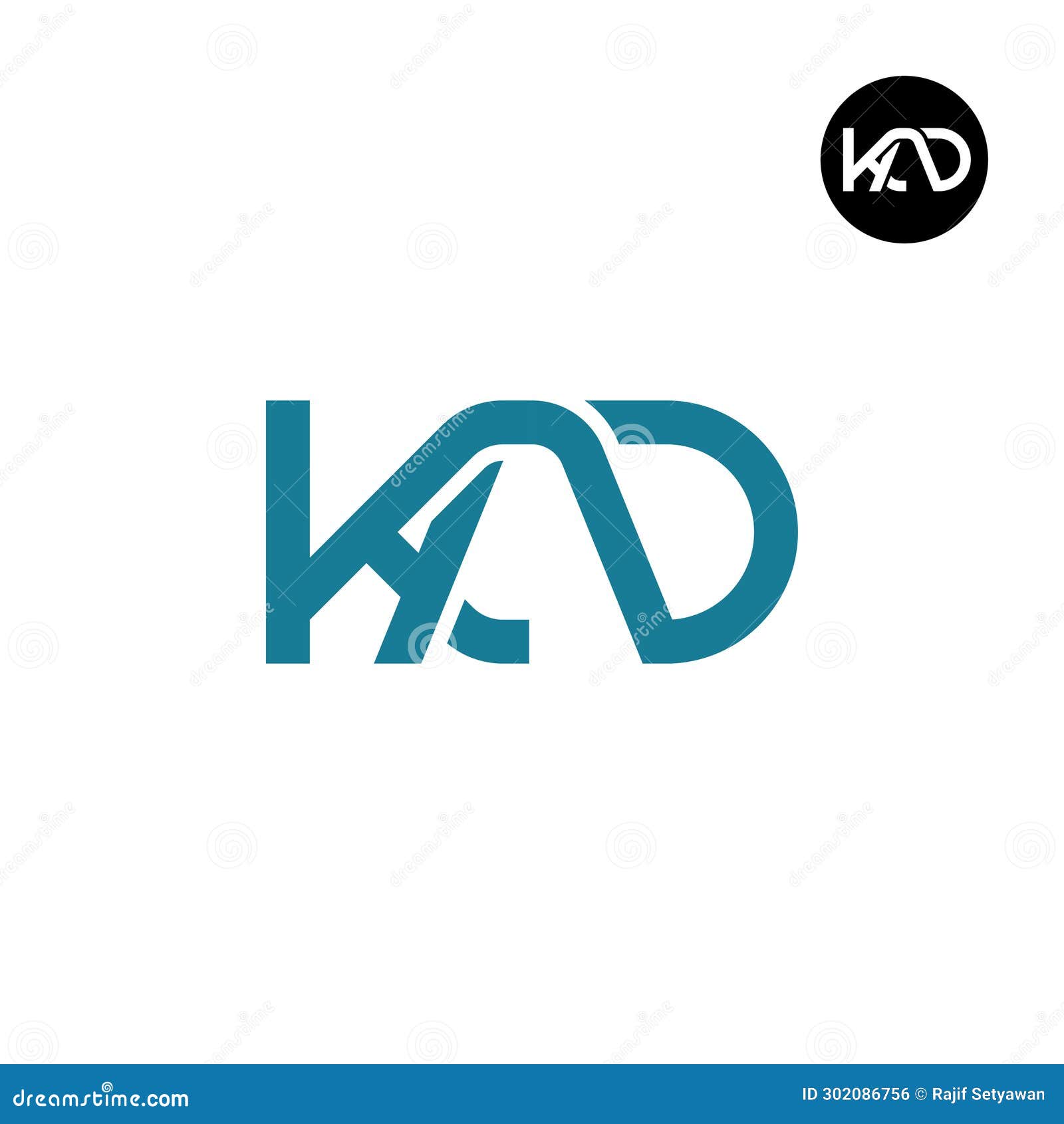 Letter KAD Monogram Logo Design Stock Vector - Illustration of designs ...