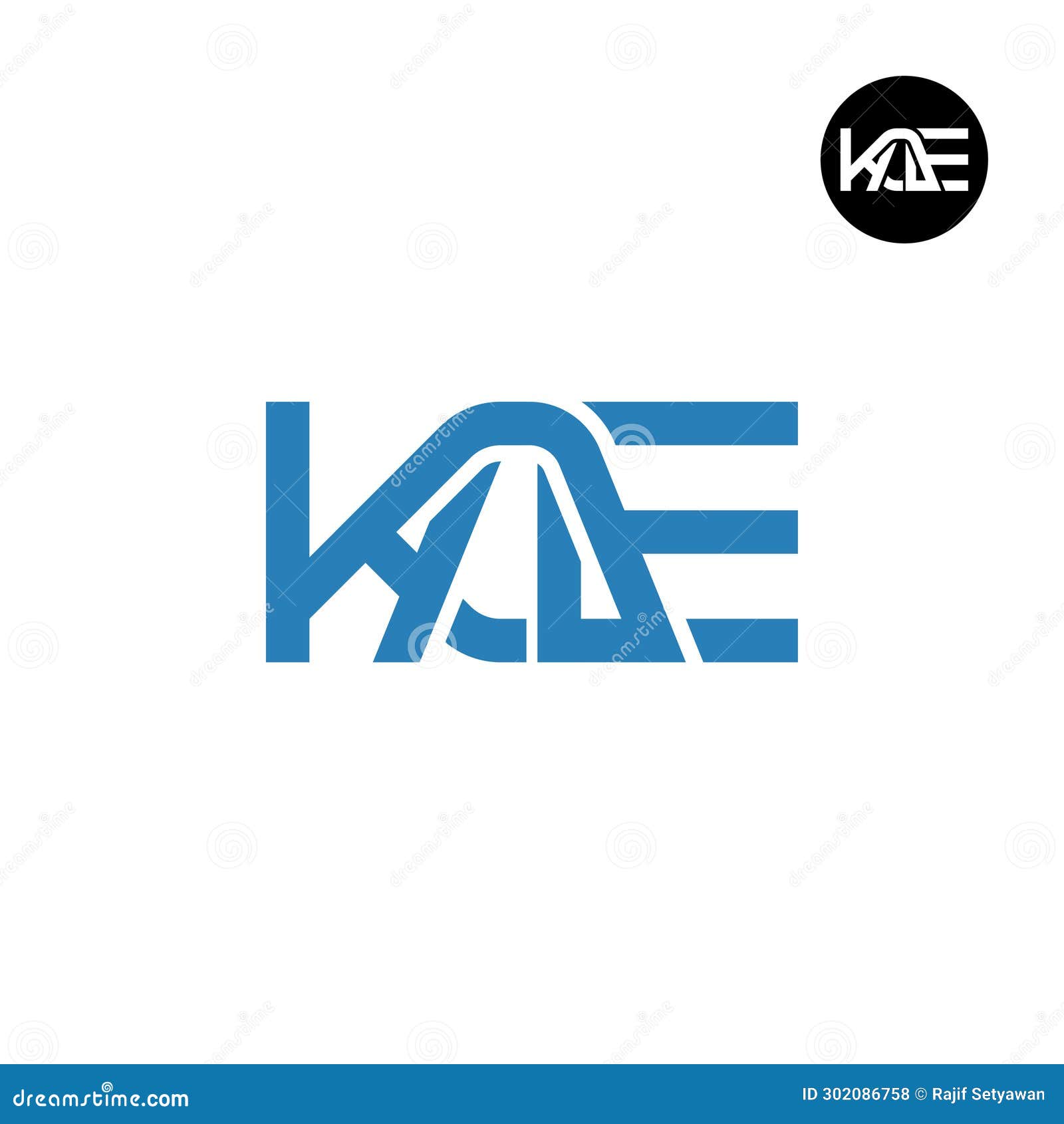 Letter KAE Monogram Logo Design Stock Vector - Illustration of brands ...