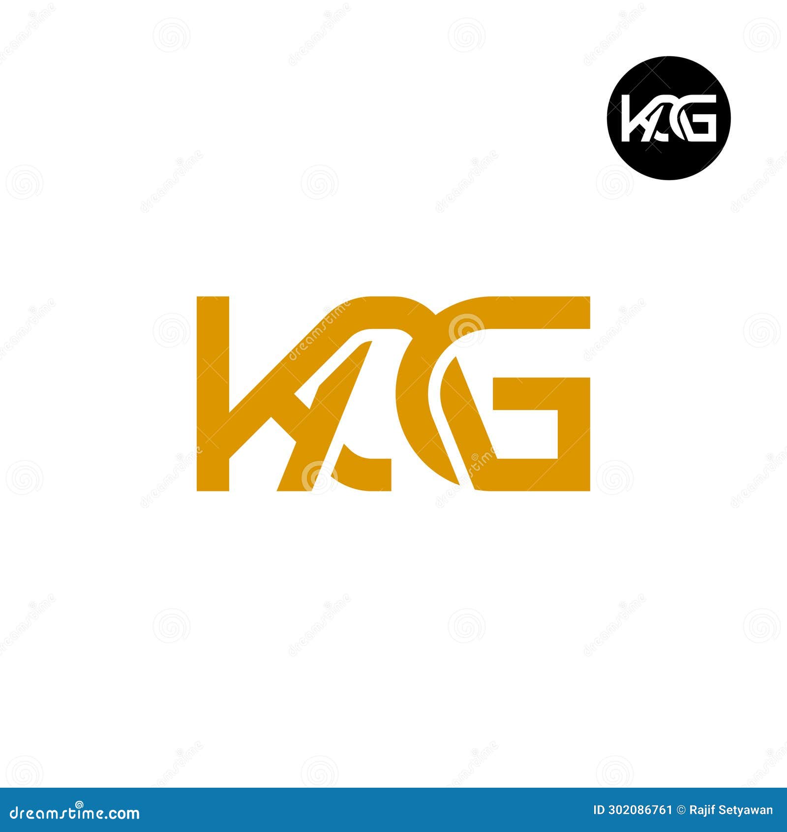 Letter KAG Monogram Logo Design Stock Vector - Illustration of design ...