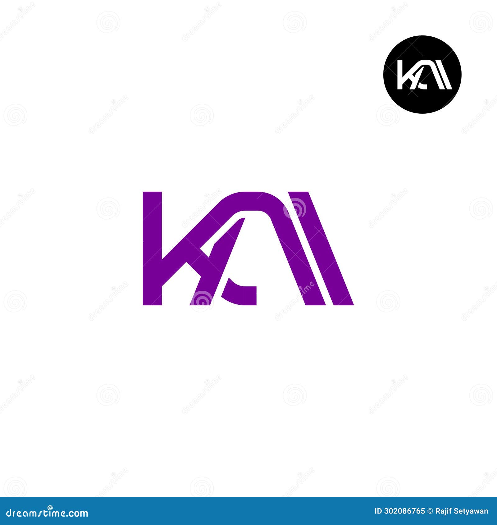 Letter KAI Monogram Logo Design Cartoon Vector | CartoonDealer.com ...