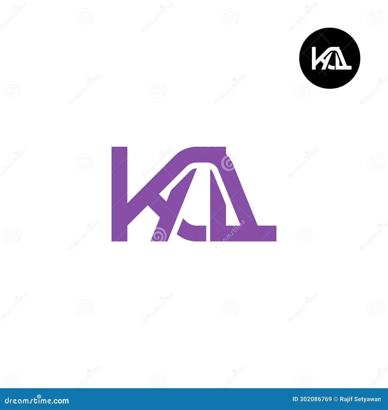 Letter KAL Monogram Logo Design Cartoon Vector | CartoonDealer.com ...
