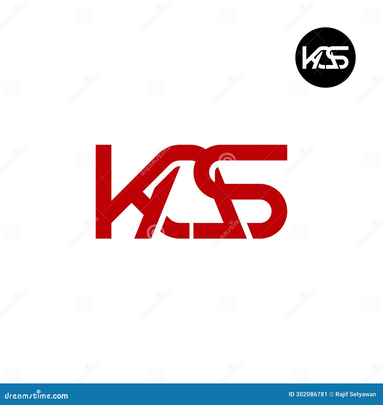 Letter KAS Monogram Logo Design Stock Vector - Illustration of name ...