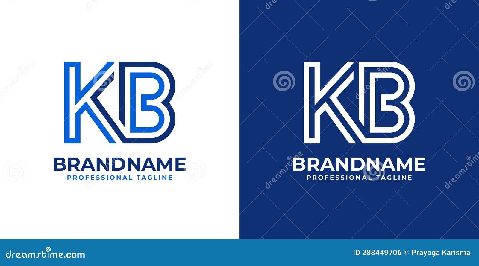 Letter KB Line Monogram Logo, Suitable for Business with KB or BK ...