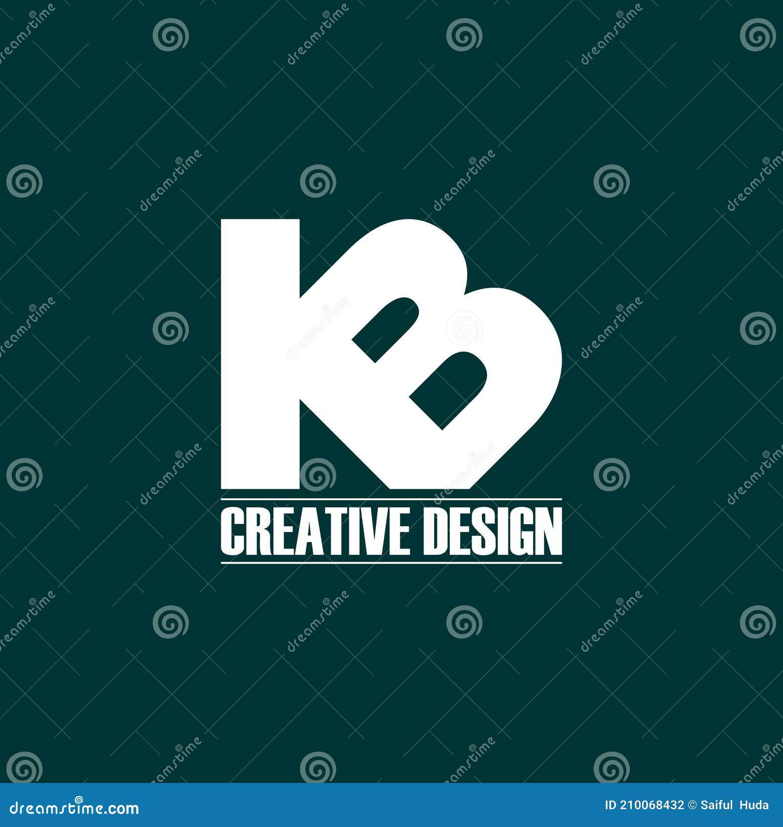 Letter KB Simple Monogram Logo Icon Design. Stock Vector - Illustration ...