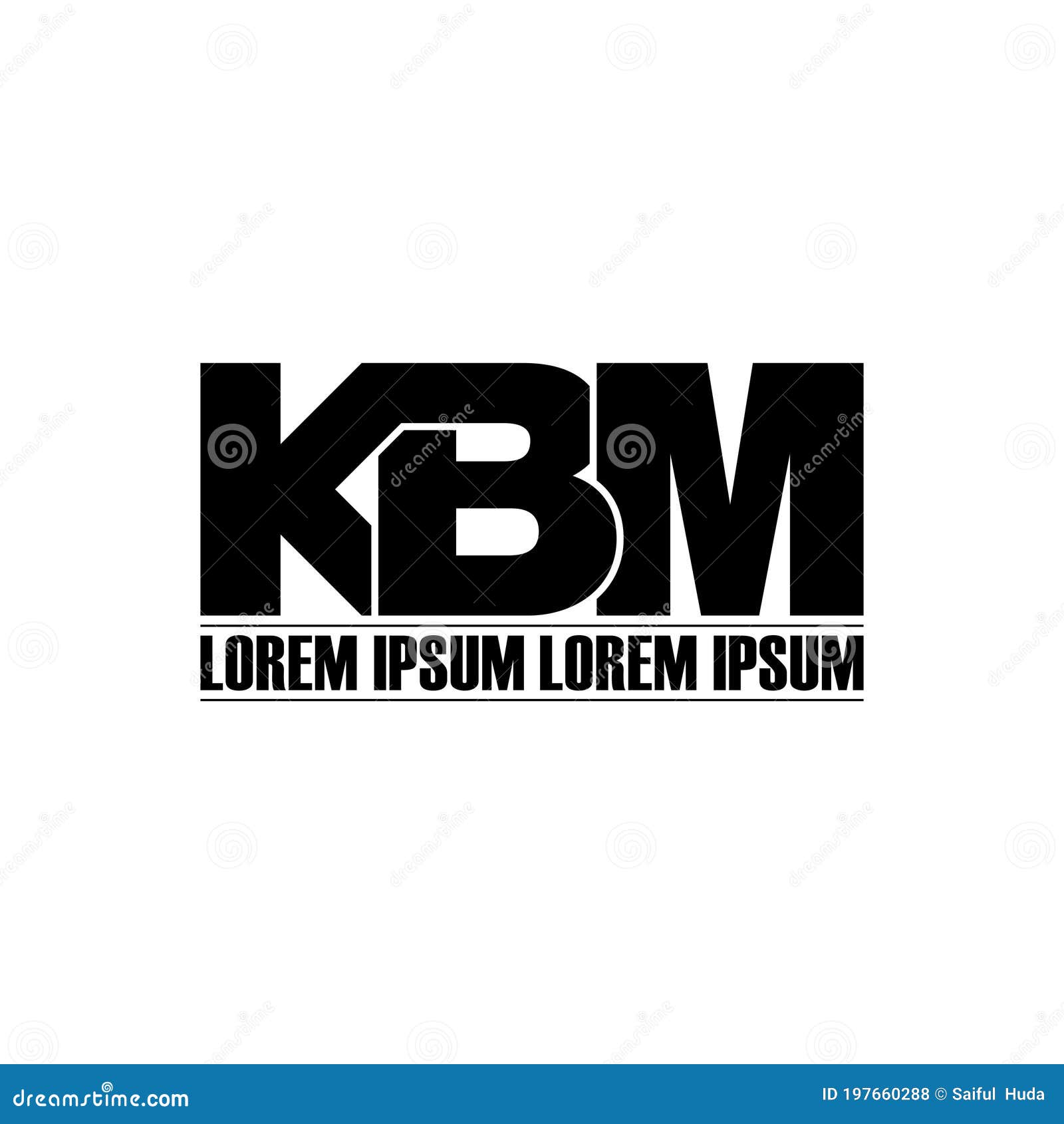 Letter KBM Simple Monogram Logo Icon Design. Stock Vector ...