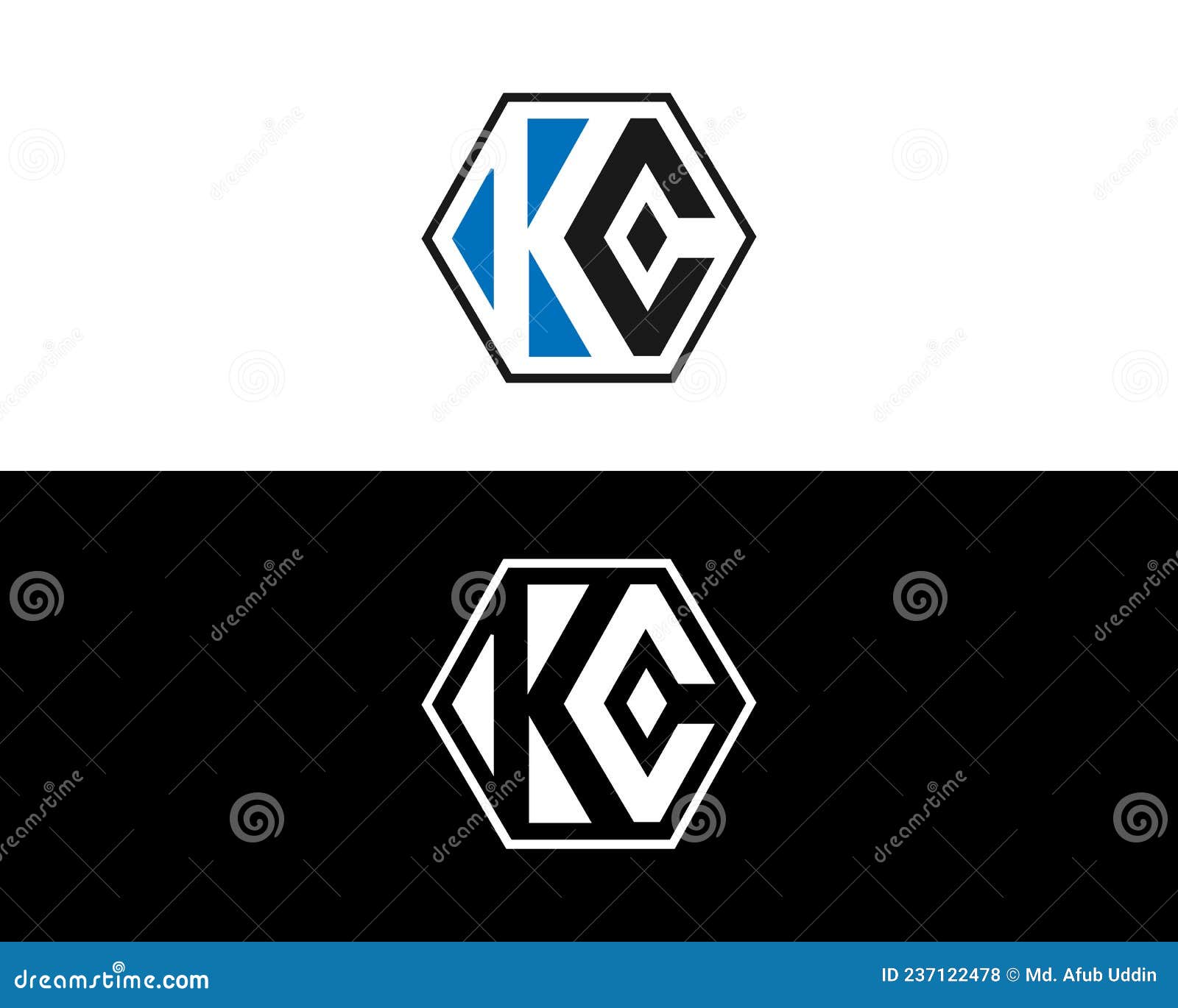 Letter KC Logo Monogram Vector Stock Vector - Illustration of logo ...