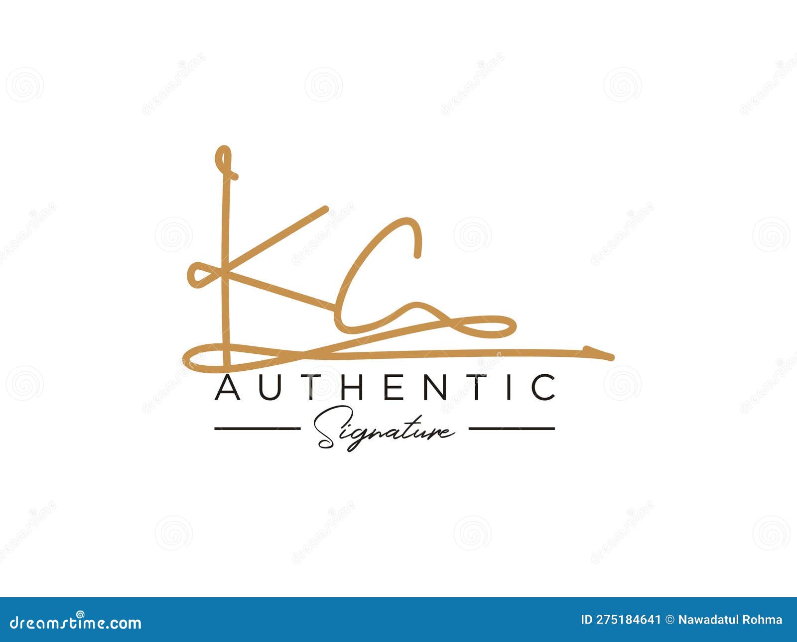 Letter KC Signature Logo Template Vector Stock Vector - Illustration of ...
