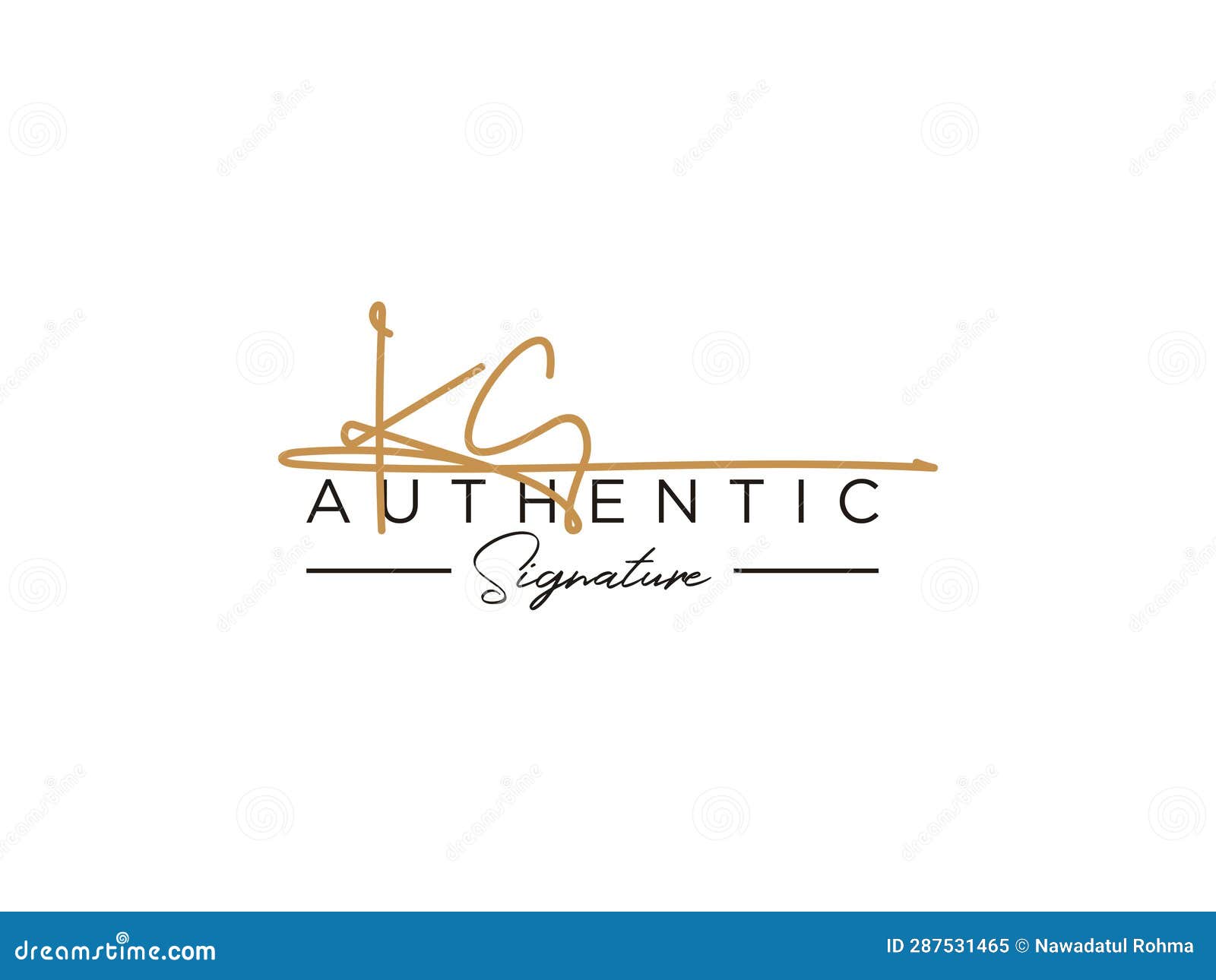 Letter KC Signature Logo Template Vector Stock Vector - Illustration of ...