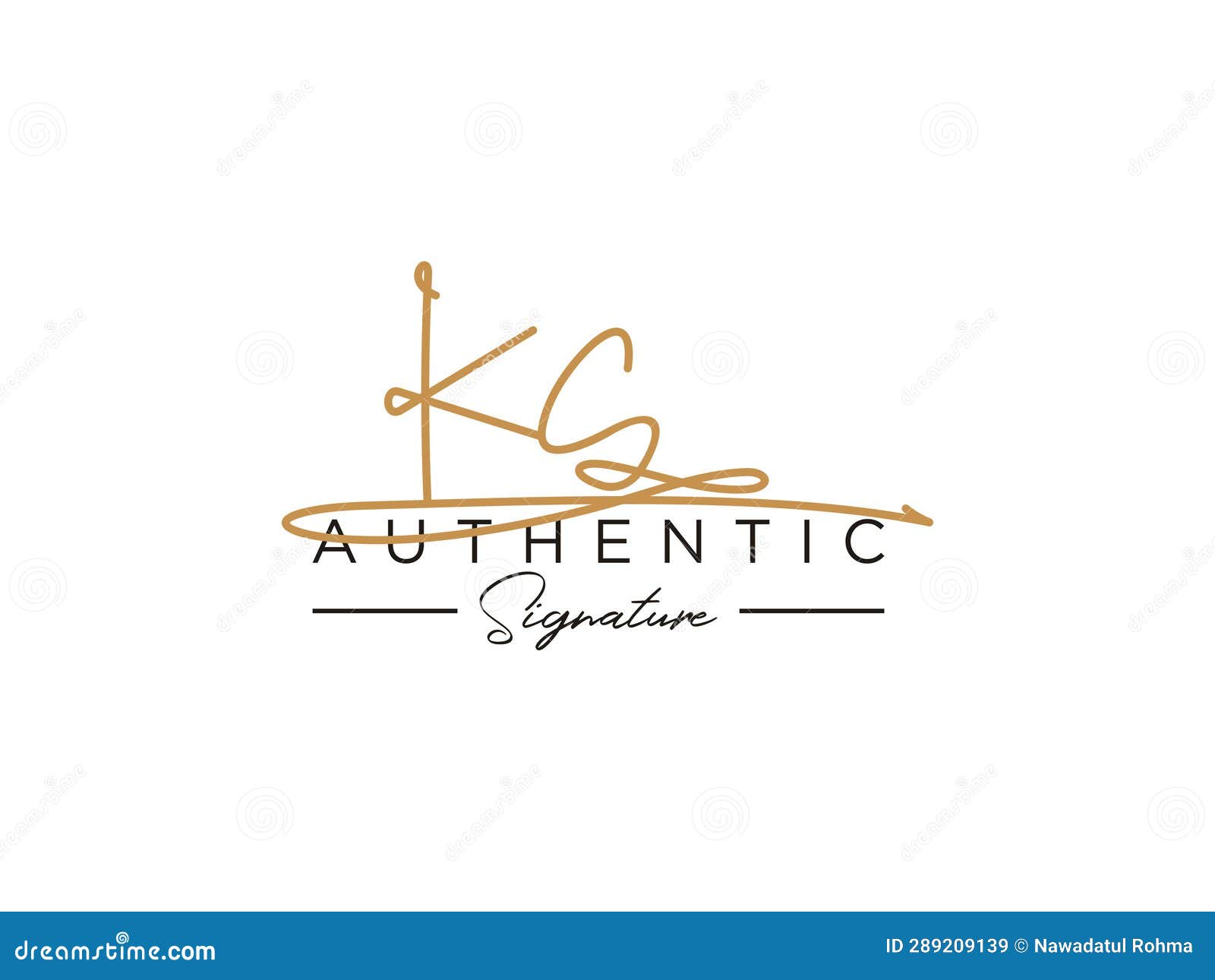 Letter KC Signature Logo Template Vector Stock Vector - Illustration of ...