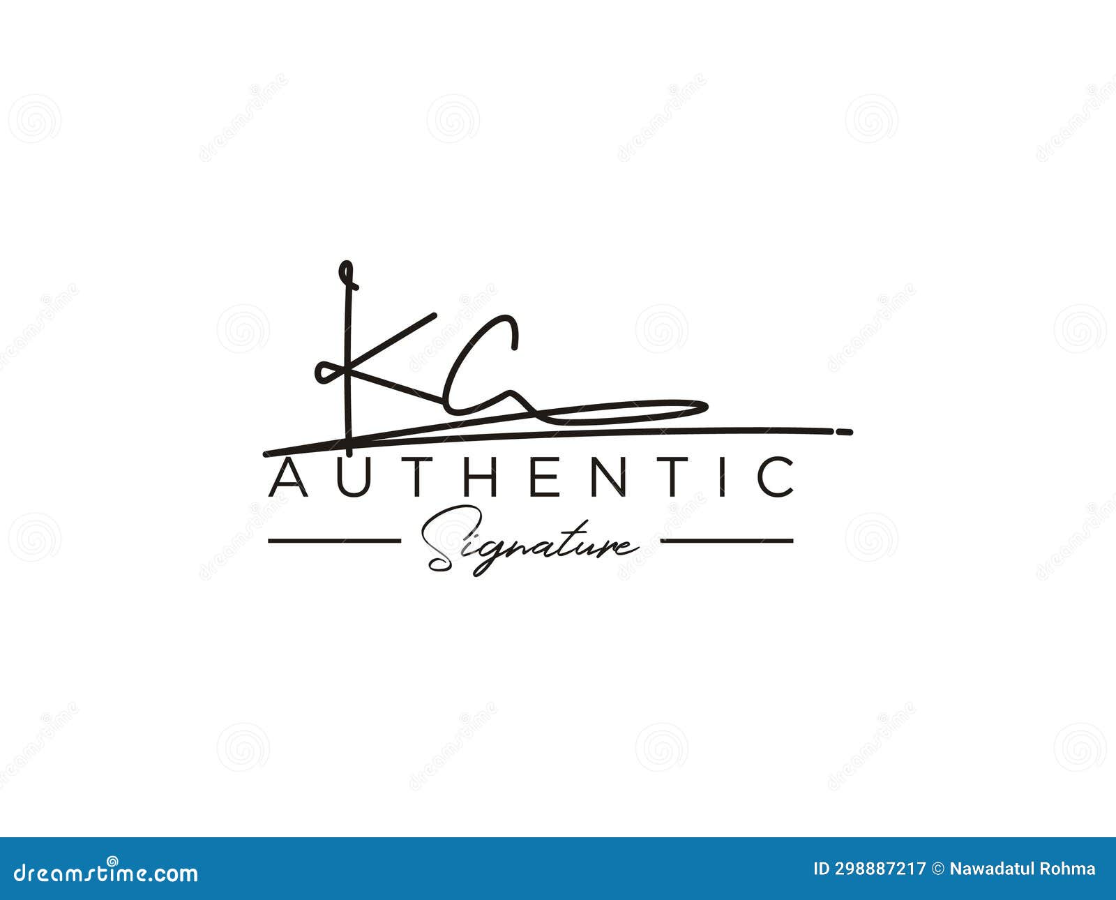 Letter KC Signature Logo Template Vector Stock Vector - Illustration of ...